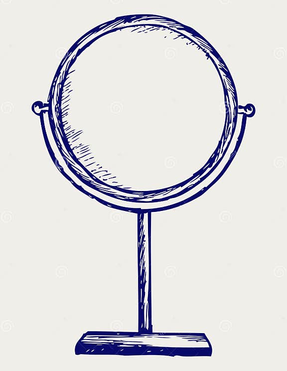 Makeup Mirror. Doodle Style Stock Vector - Illustration of handy ...