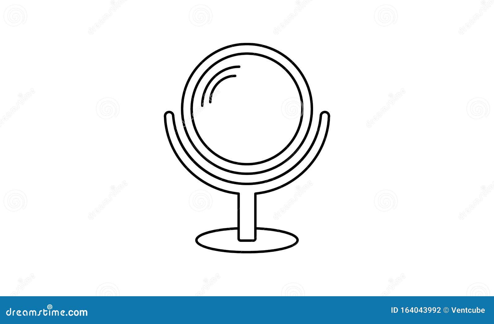 Makeup Mirror Icon. Simple Illustration of Makeup Mirror Vector Icon ...
