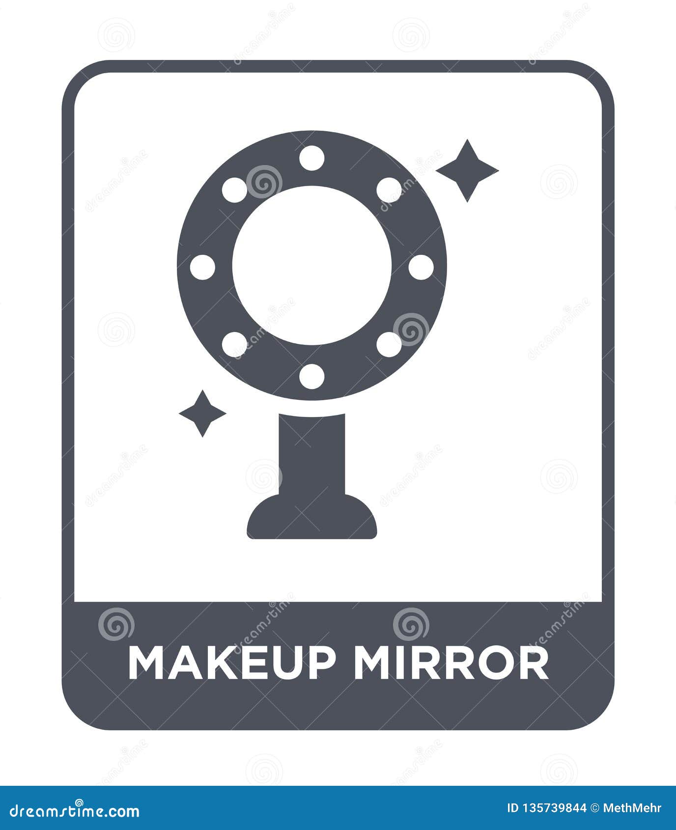 Makeup Mirror Icon in Trendy Design Style. Makeup Mirror Icon Isolated ...