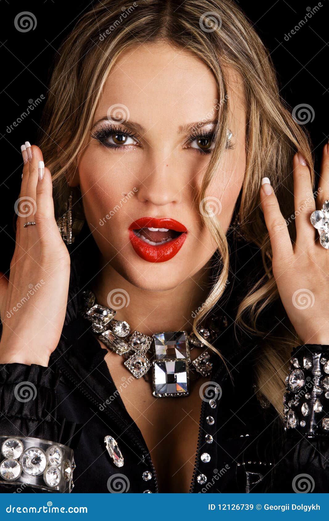 Makeup model face portrait stock image. Image of brilliant - 12126739