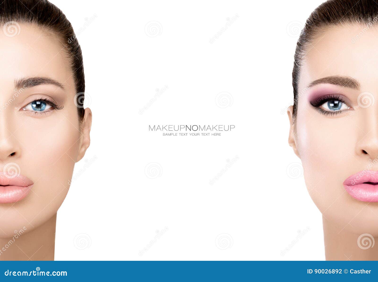 Half Face No Makeup | Makeupview.co