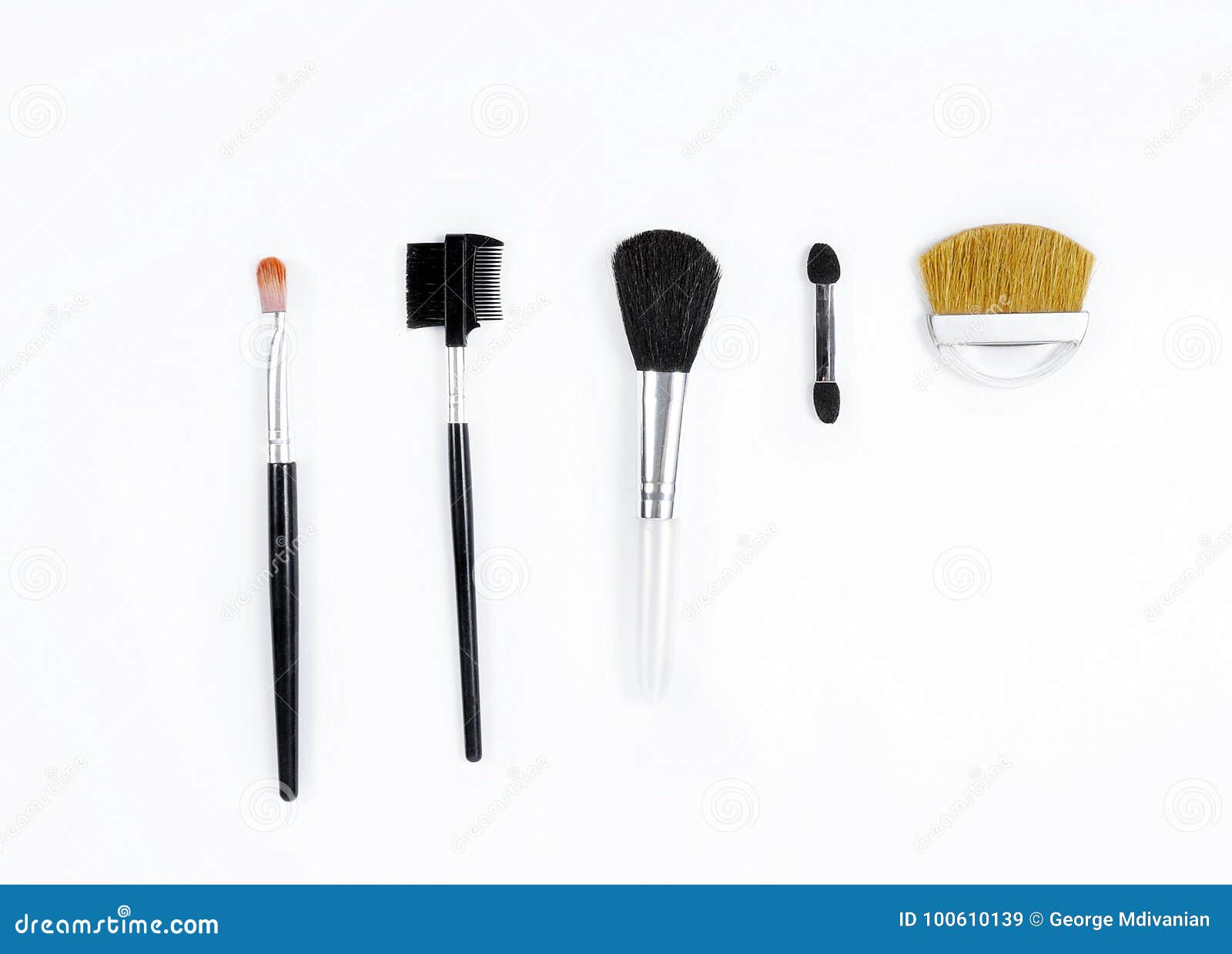 Makeup objects on white stock image. Image of fashion - 100610139