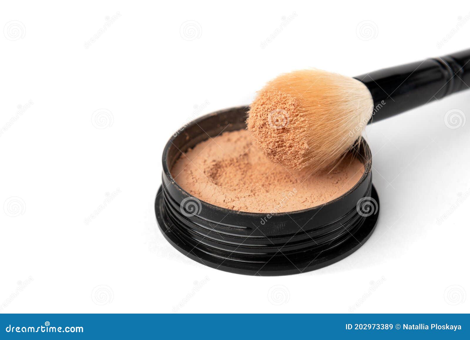 Makeup Powder Isolated on White Background Stock Image - Image of ...