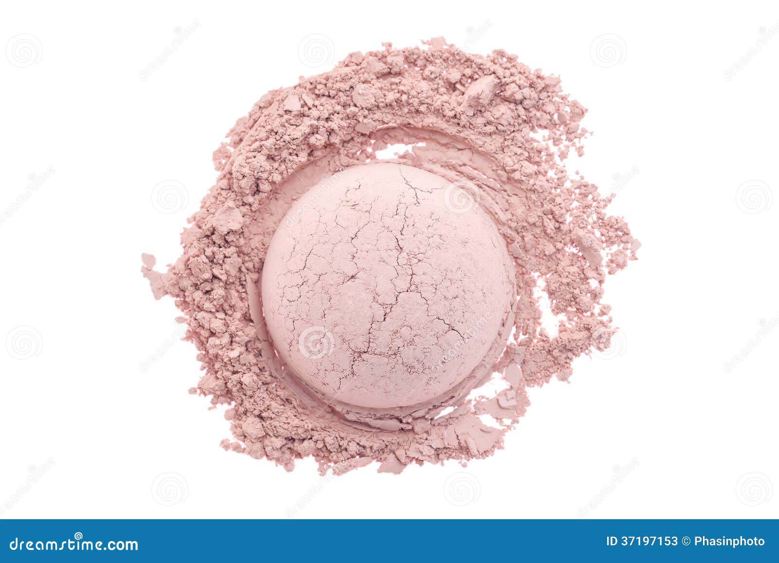 Makeup Powder Isolated on White Background Stock Image - Image of ...