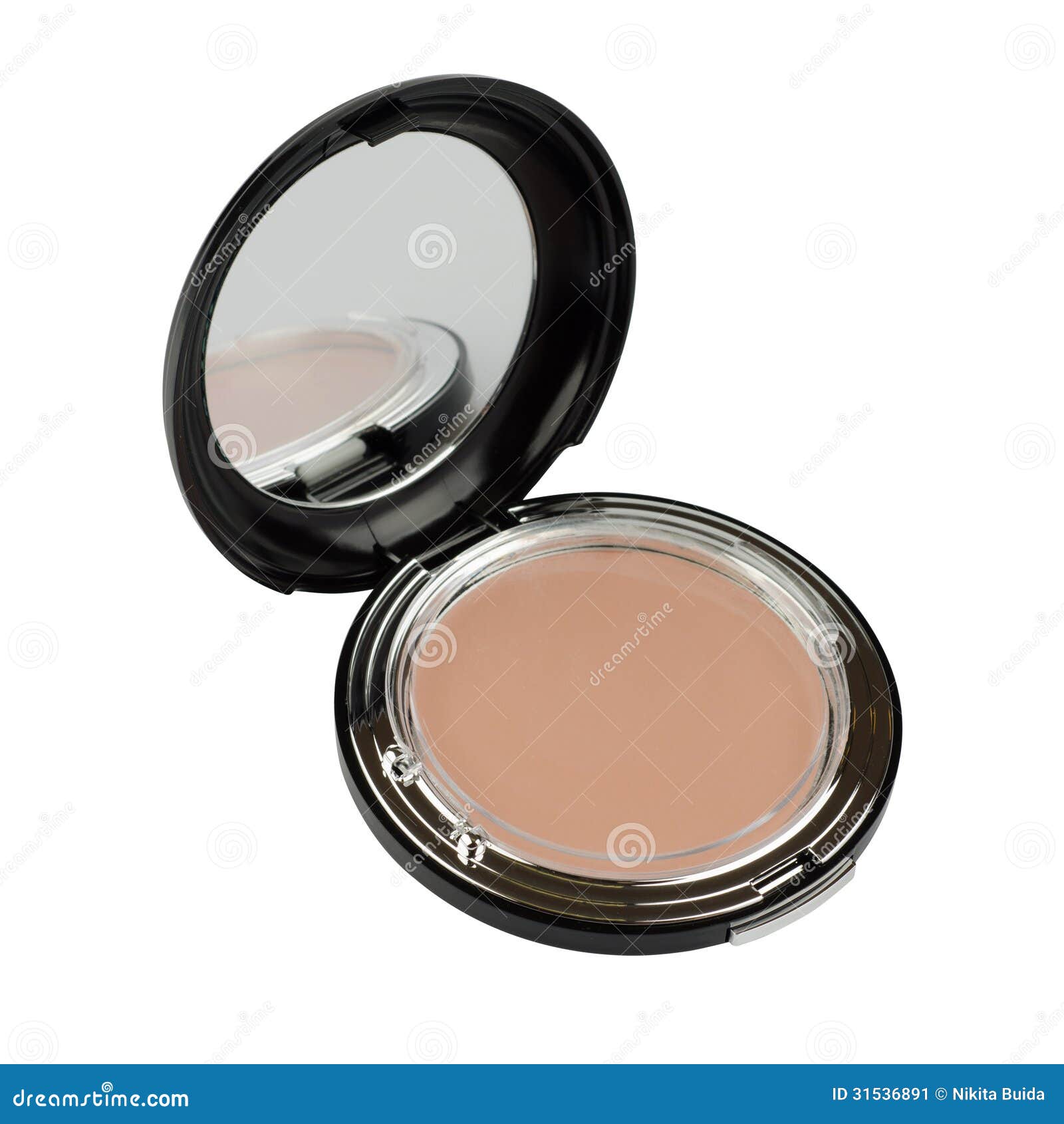 Makeup Powder With Mirror Stock Image - Image: 31536891