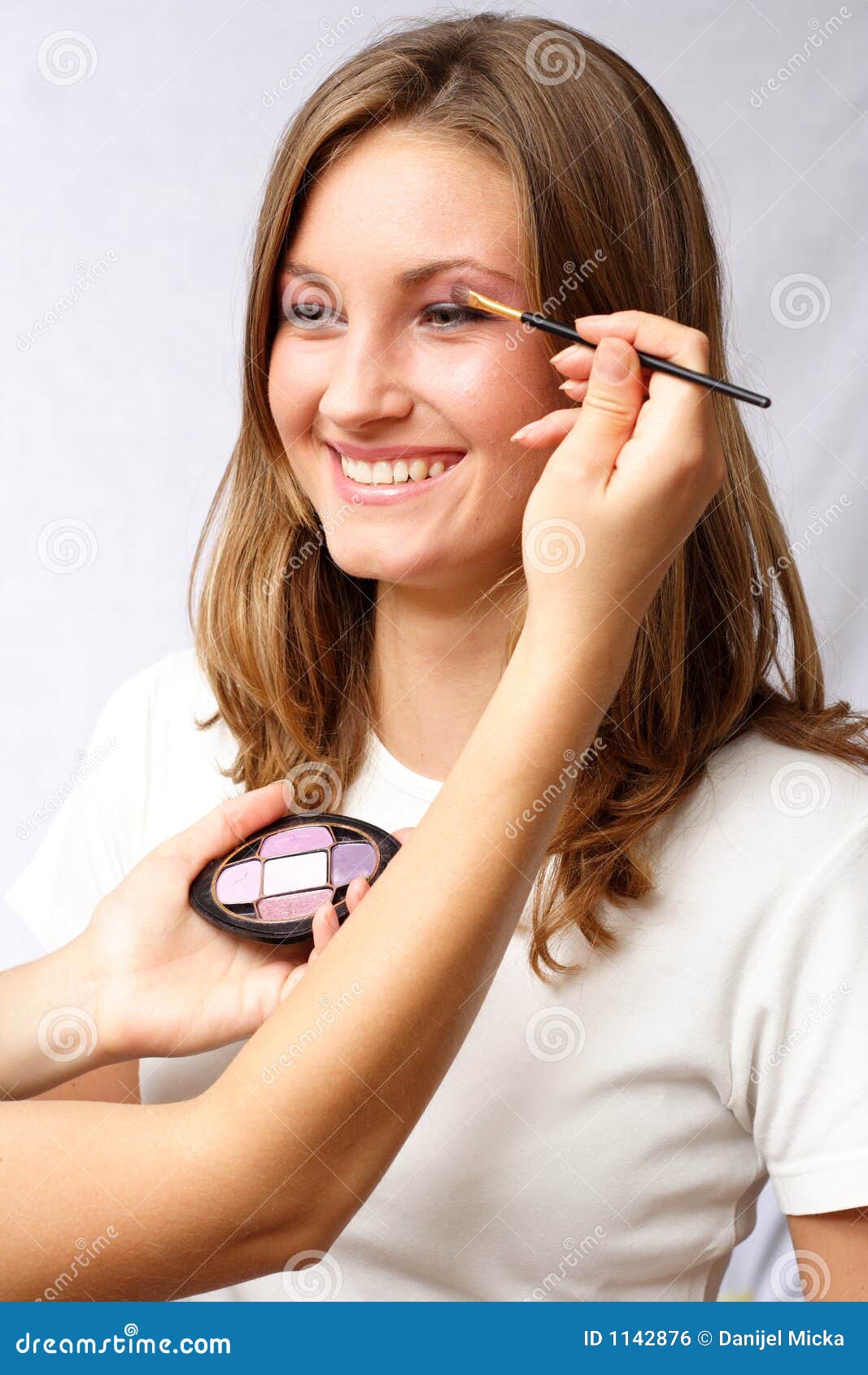 Makeup preparations stock photo. Image of sponge, woman - 1142876