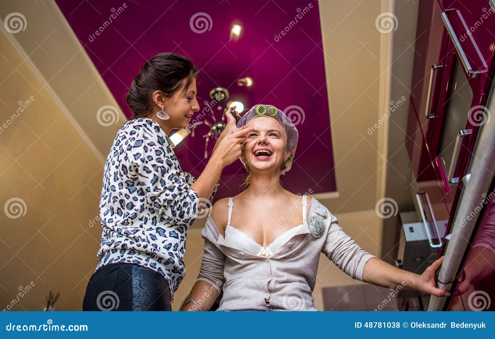 Makeup process stock photo. Image of elegance, pearl - 48781038