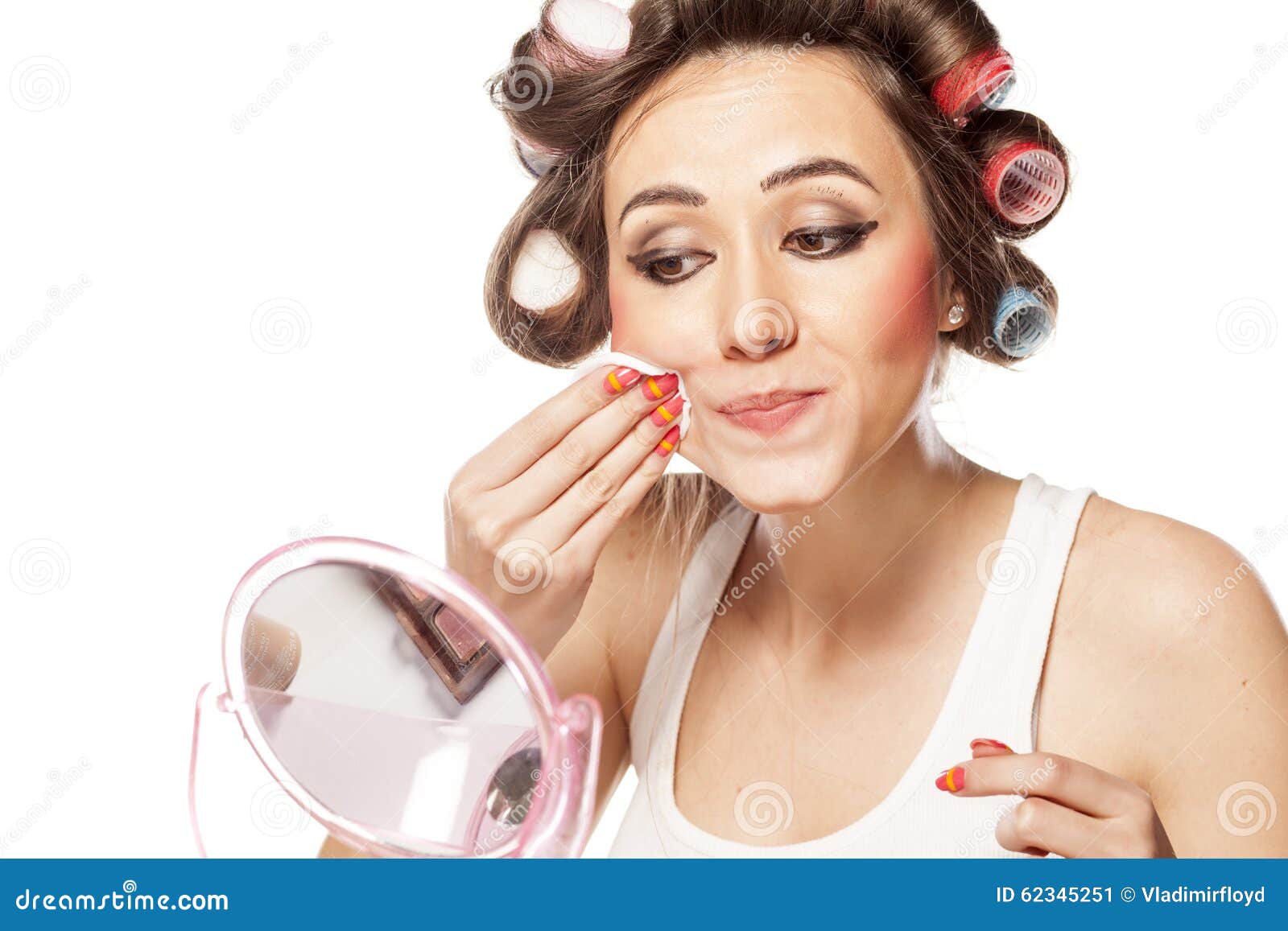 Makeup removing stock image. Image of beauty, girl, makeup - 62345251