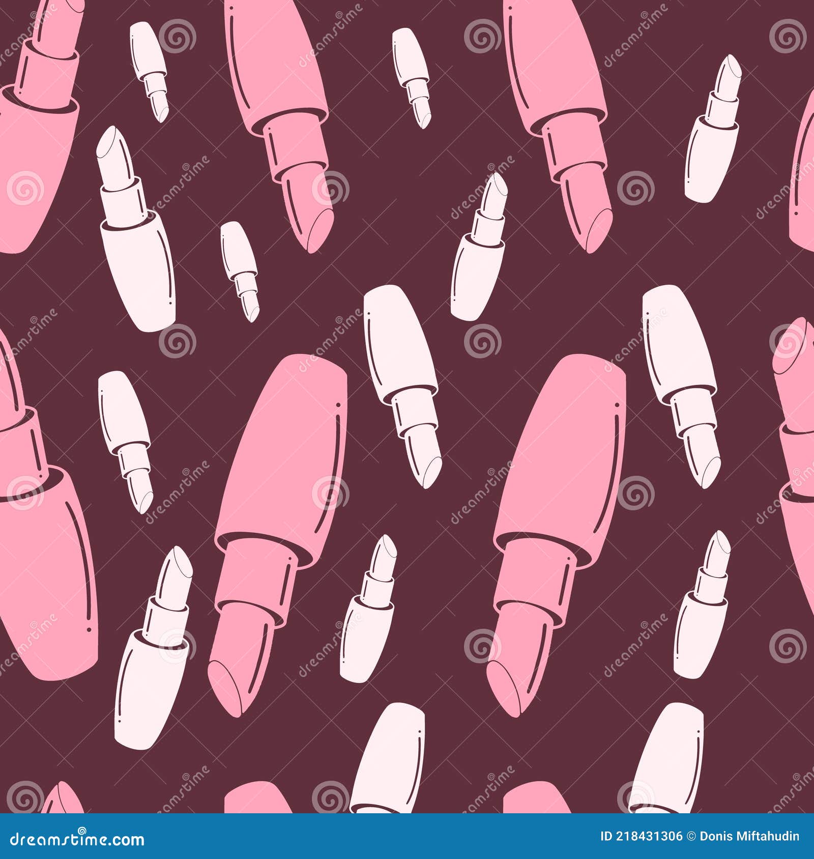 Makeup Seamless Pattern stock vector. Illustration of design - 218431306