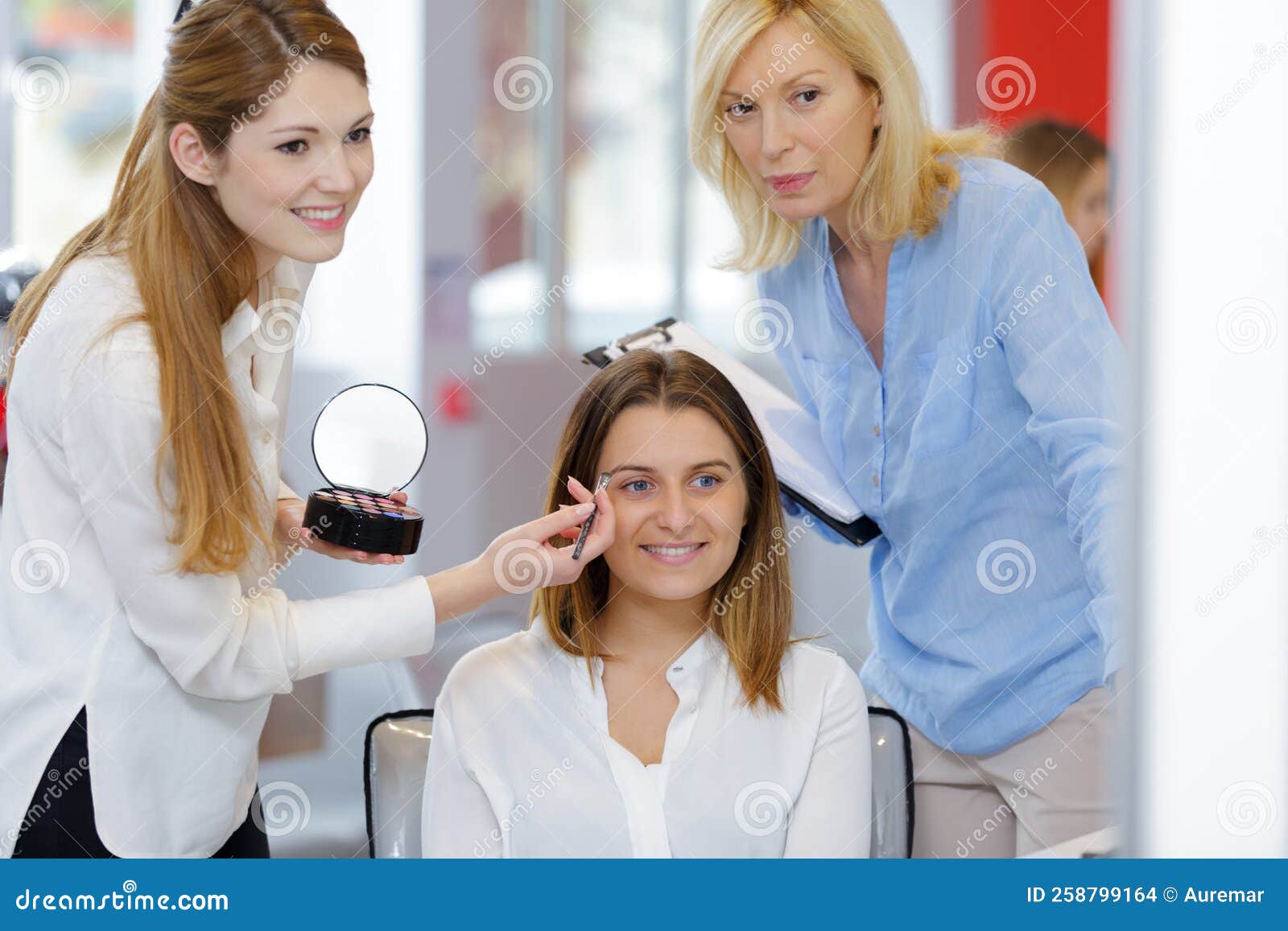 Makeup services in salon stock photo. Image of makeup - 258799164