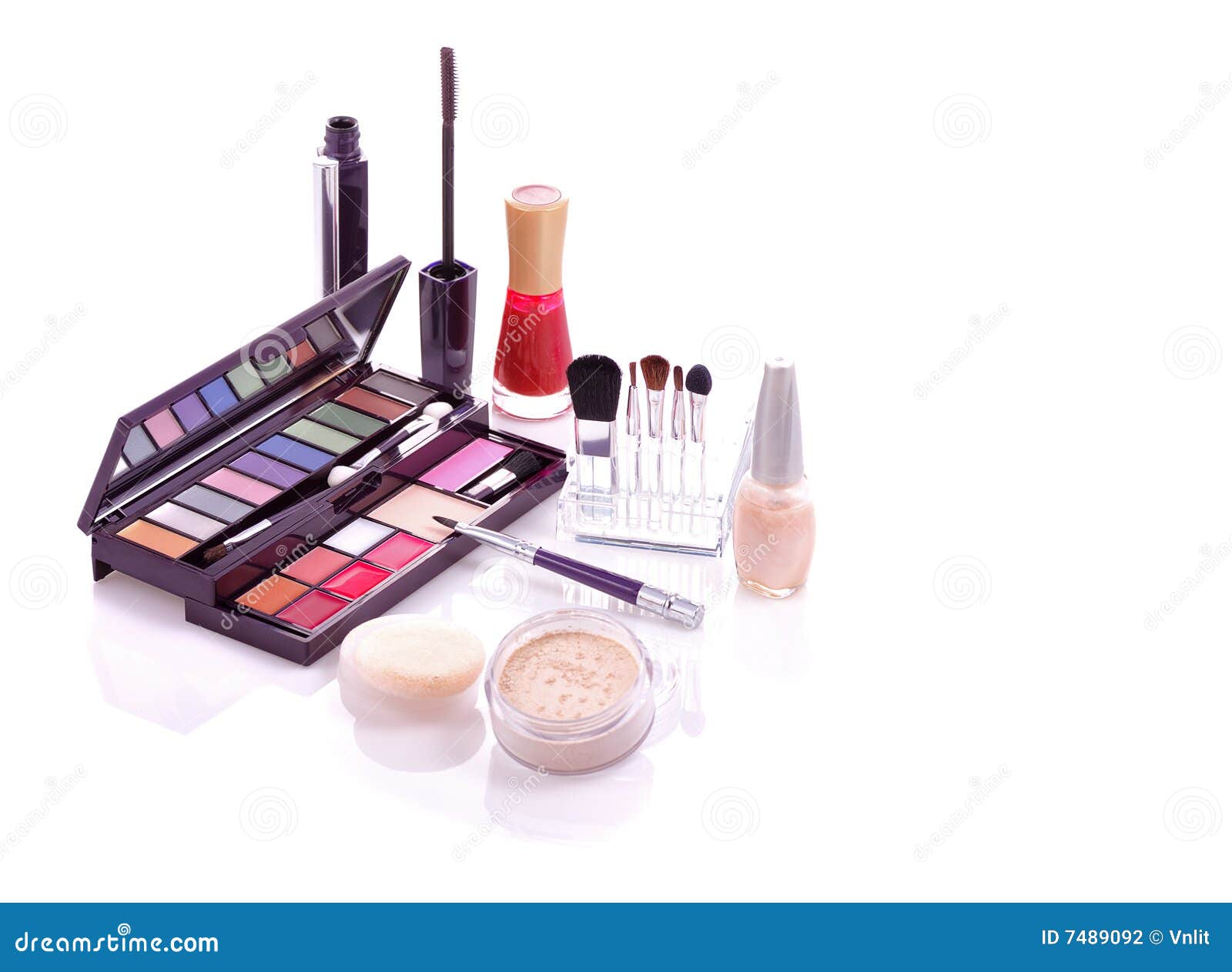 Makeup set stock photo. Image of makeup, isolated, container - 7489092