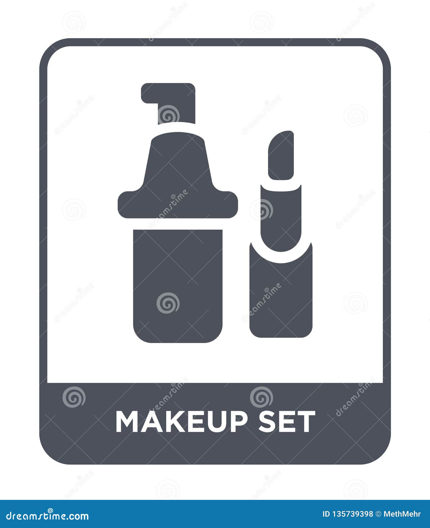 Makeup Set Icon in Trendy Design Style. Makeup Set Icon Isolated on ...