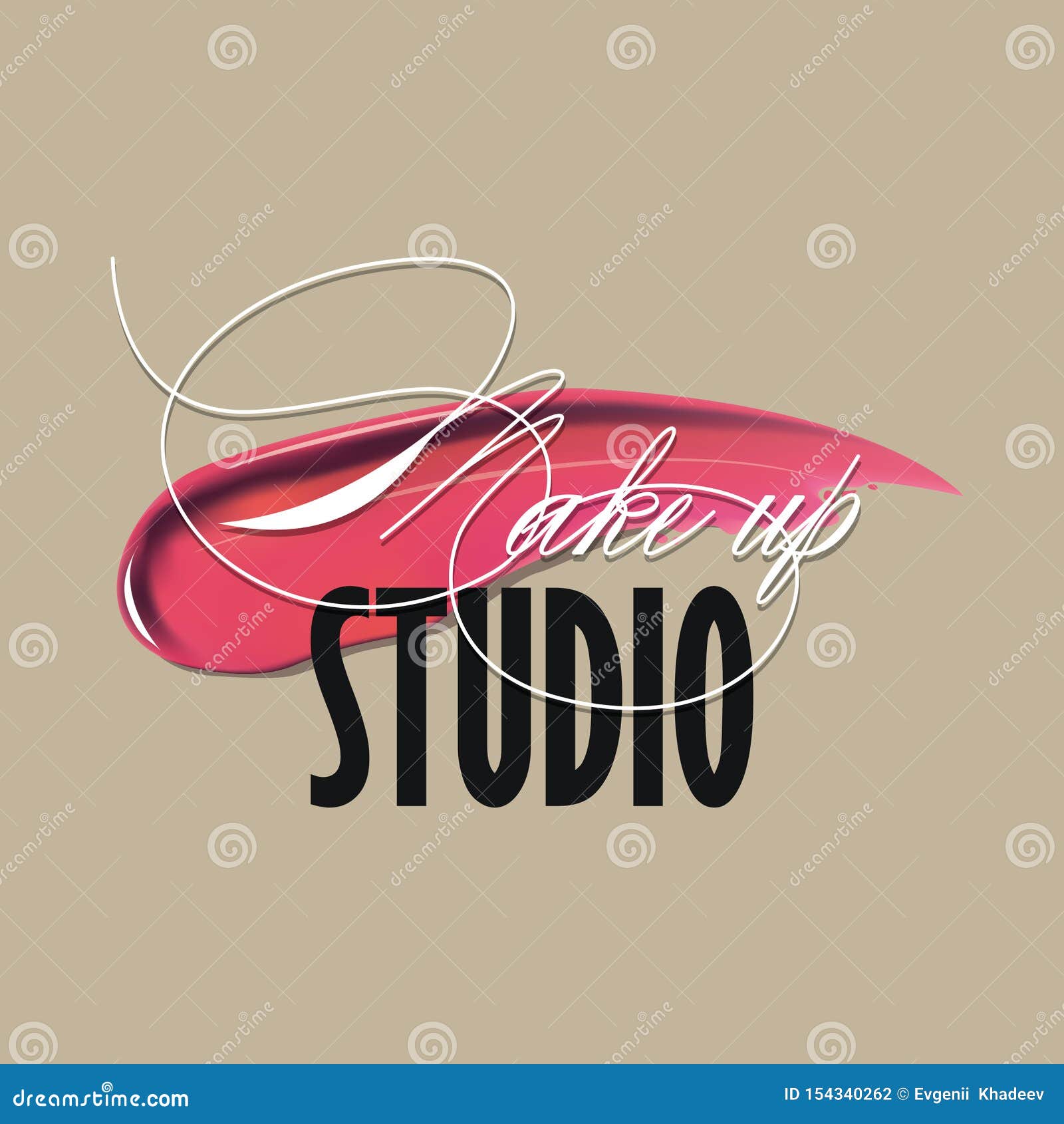 Makeup Studio Logo Design Template. Vector Logotype Layout Stock Vector ...