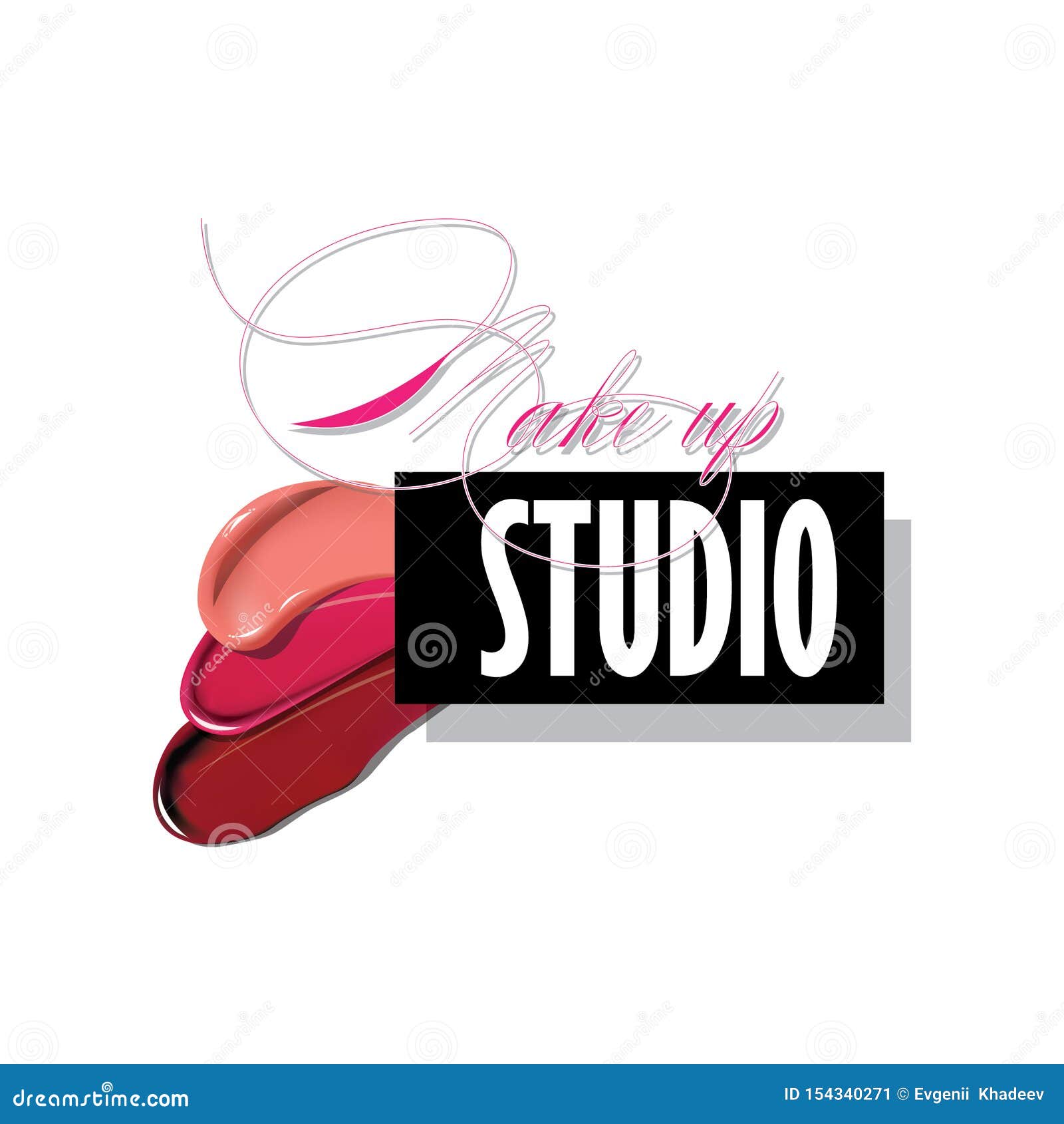 Makeup Studio Logo Design Template. Vector Logotype Layout Stock Vector ...