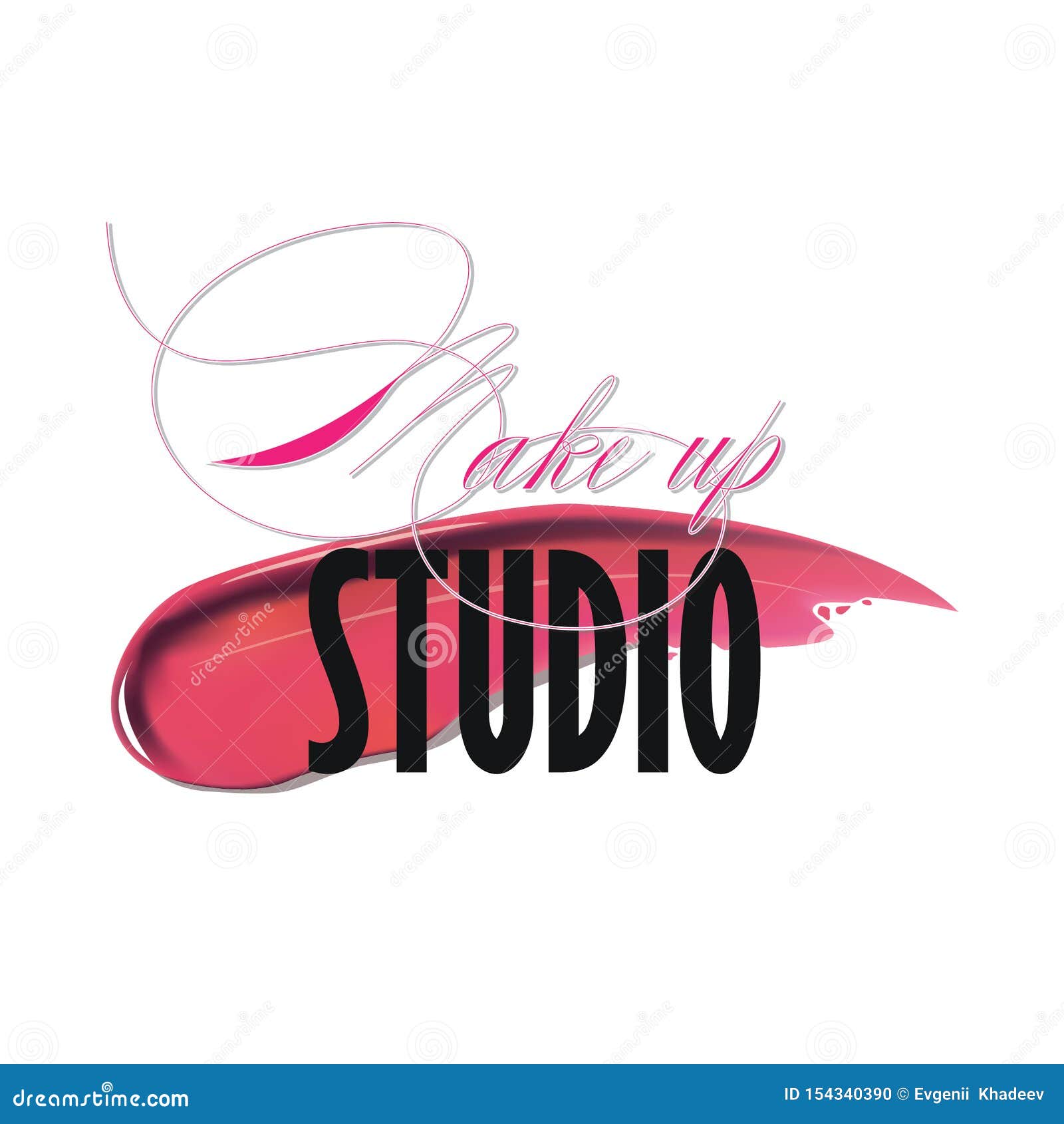 Makeup Studio Logo Design Template. Vector Logotype Layout Stock Vector ...