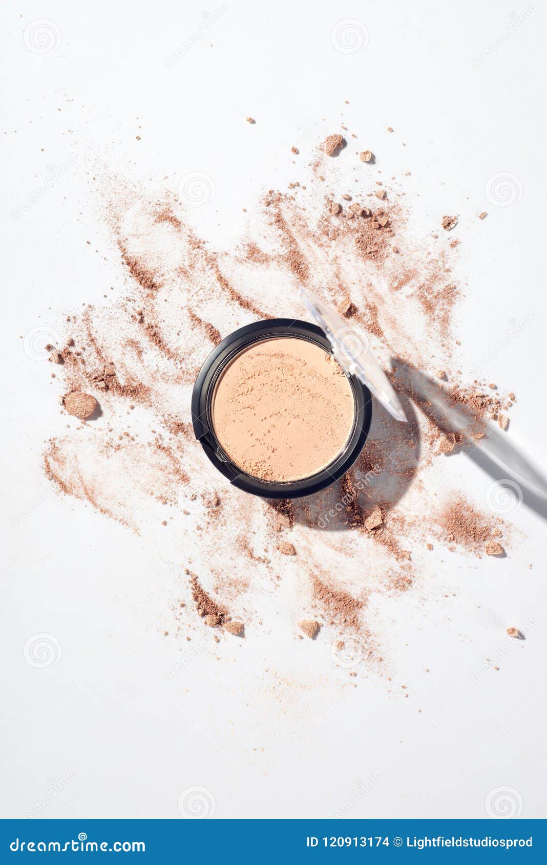 Makeup Template with Face Powder Stock Photo - Image of mattifying ...