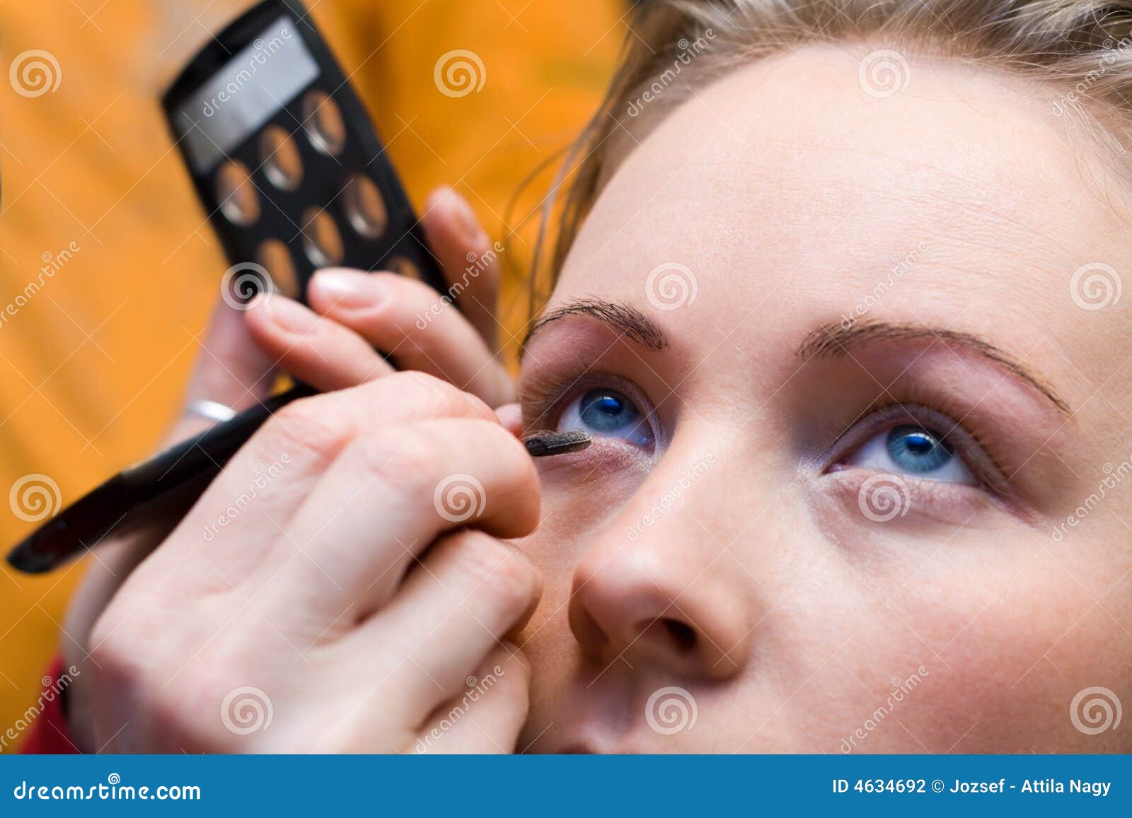 Makeup time 1 stock photo. Image of lovely, hand, eyelashes - 4634692