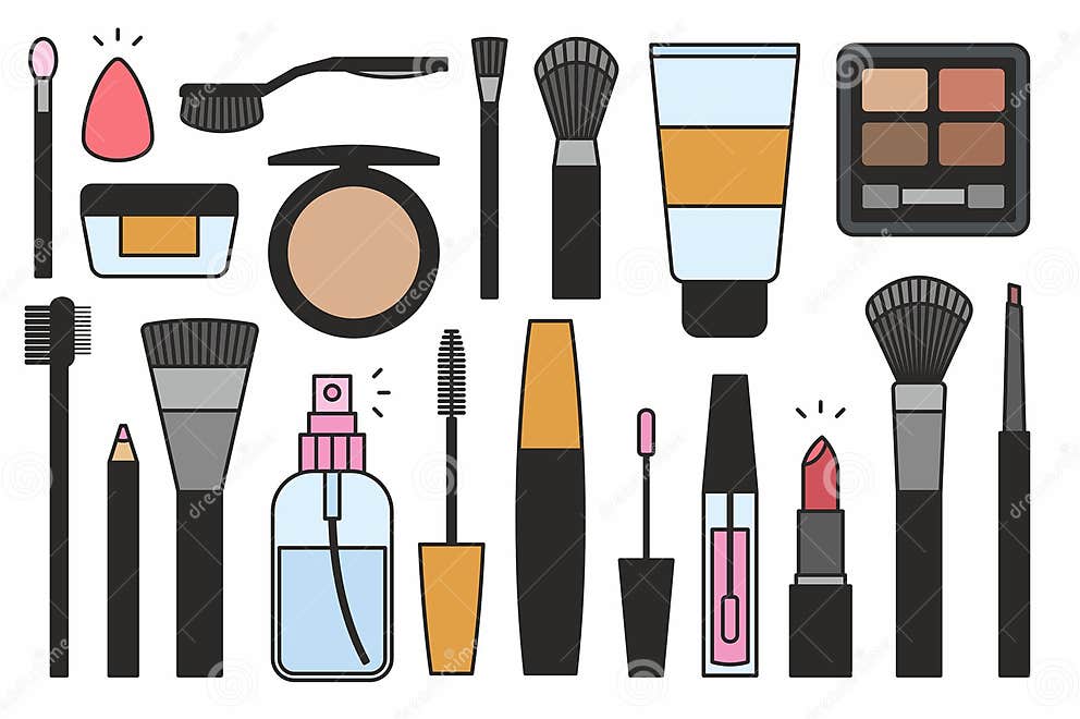 Makeup tools Icons stock vector. Illustration of elegance - 96162355