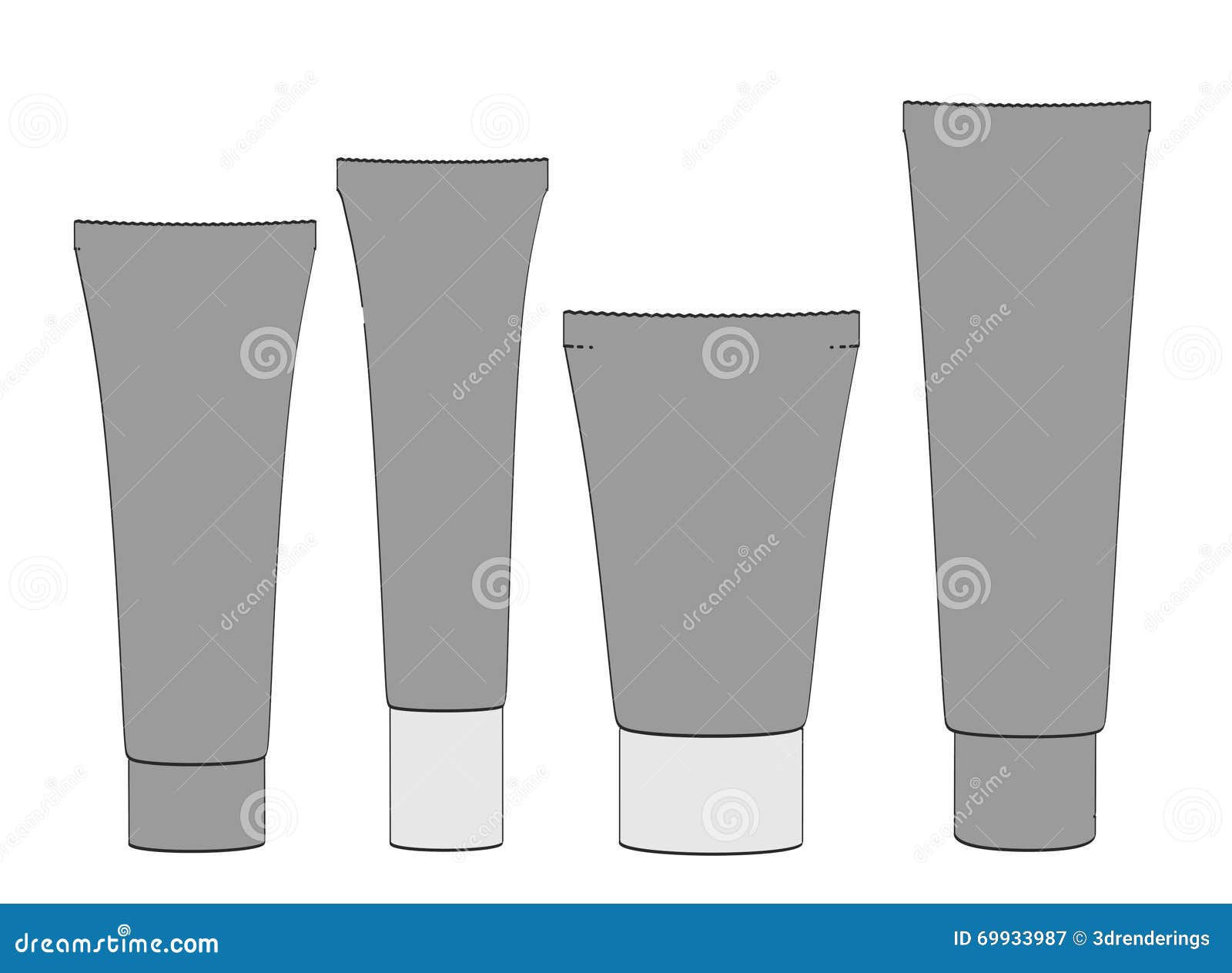 Makeup tubes stock illustration. Illustration of cartoon - 69933987