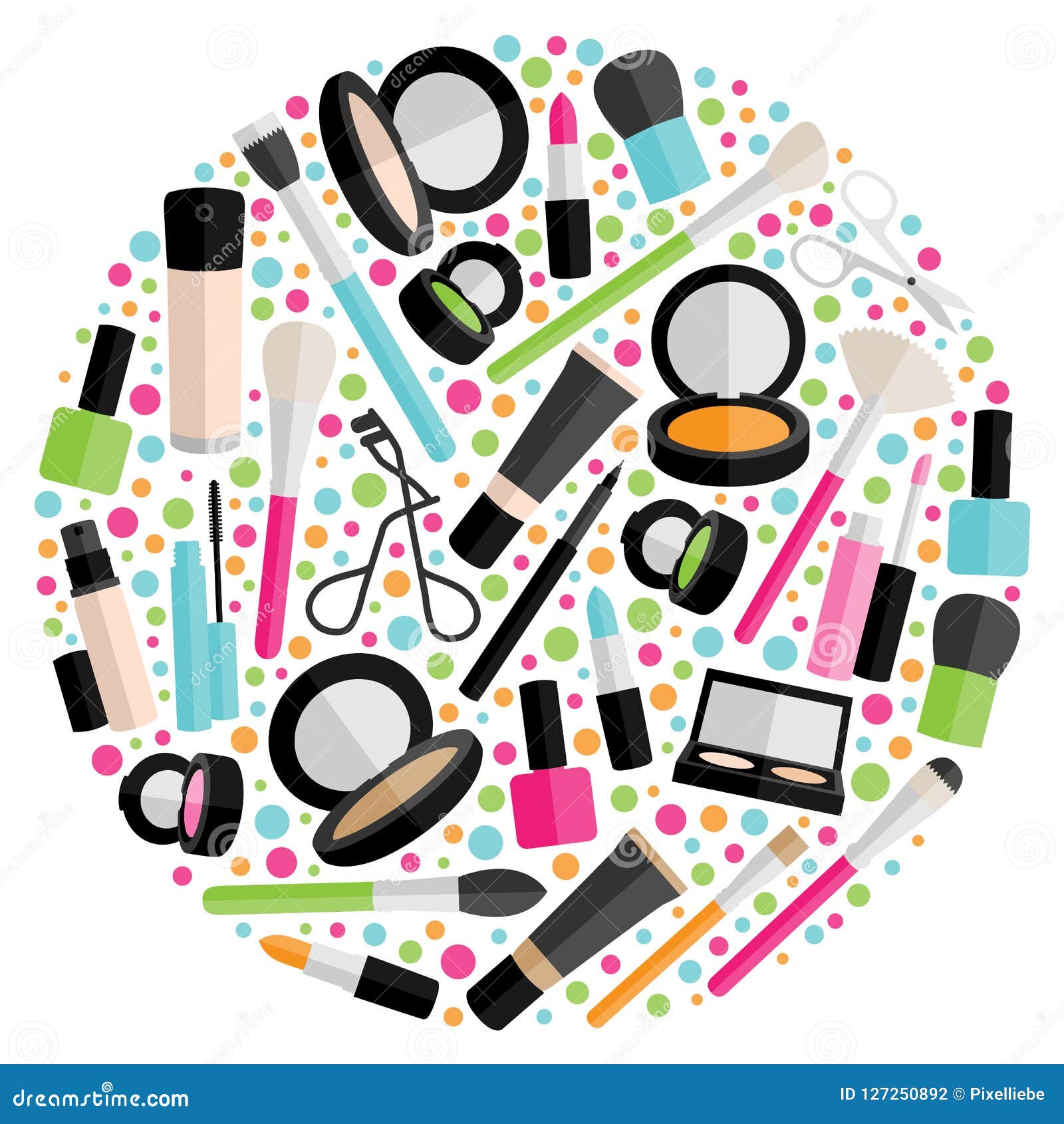 Makeup vector circle stock illustration. Illustration of isolated ...
