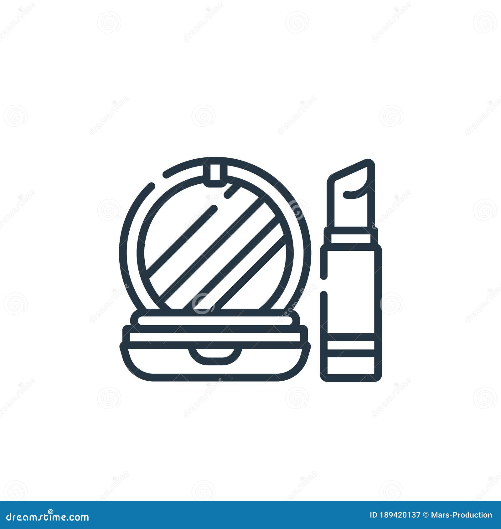 Makeup Vector Icon Isolated on White Background. Outline, Thin Line ...