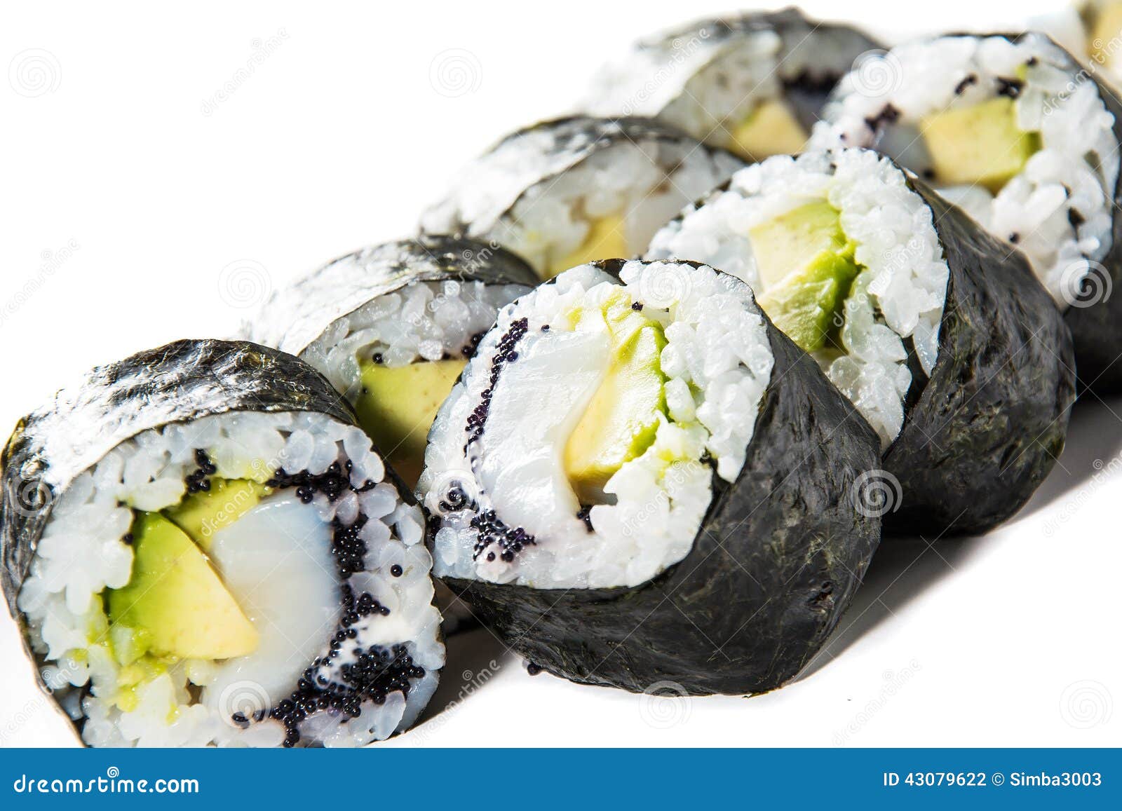 Maki de Kappa, hosomaki photo stock. Image du seafood - 43079622