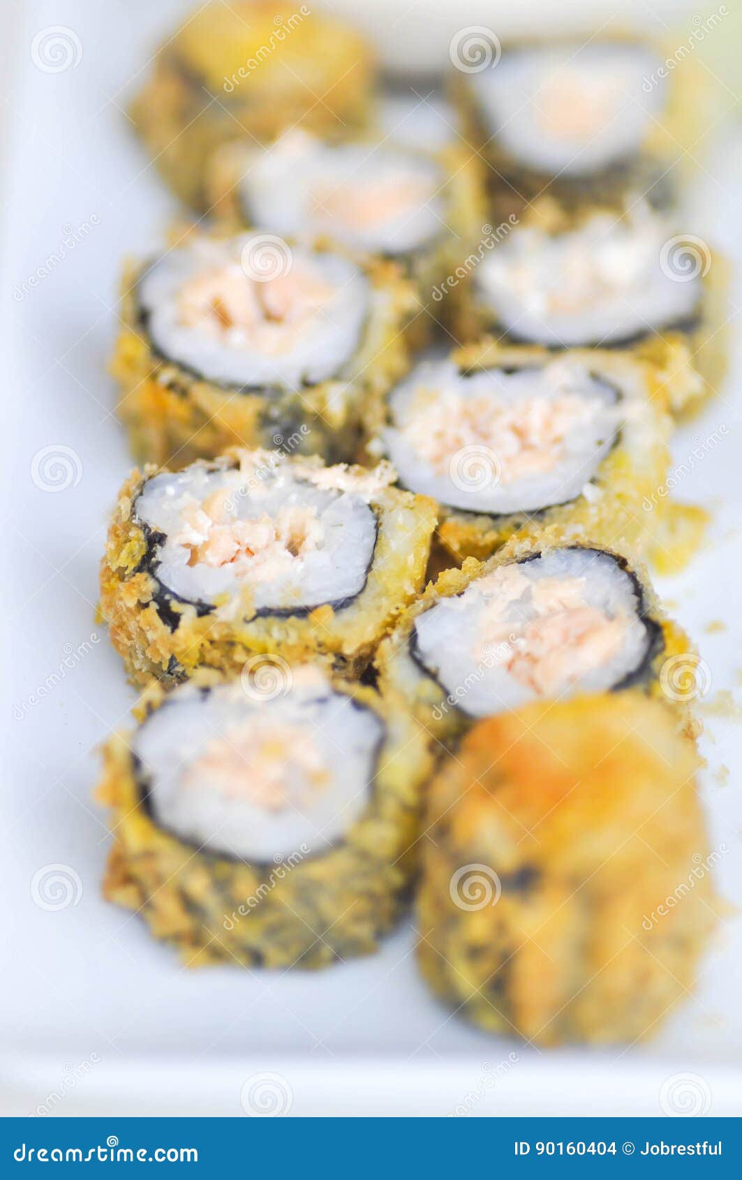 Maki or Japanese roll stock photo. Image of food, salmon - 90160404