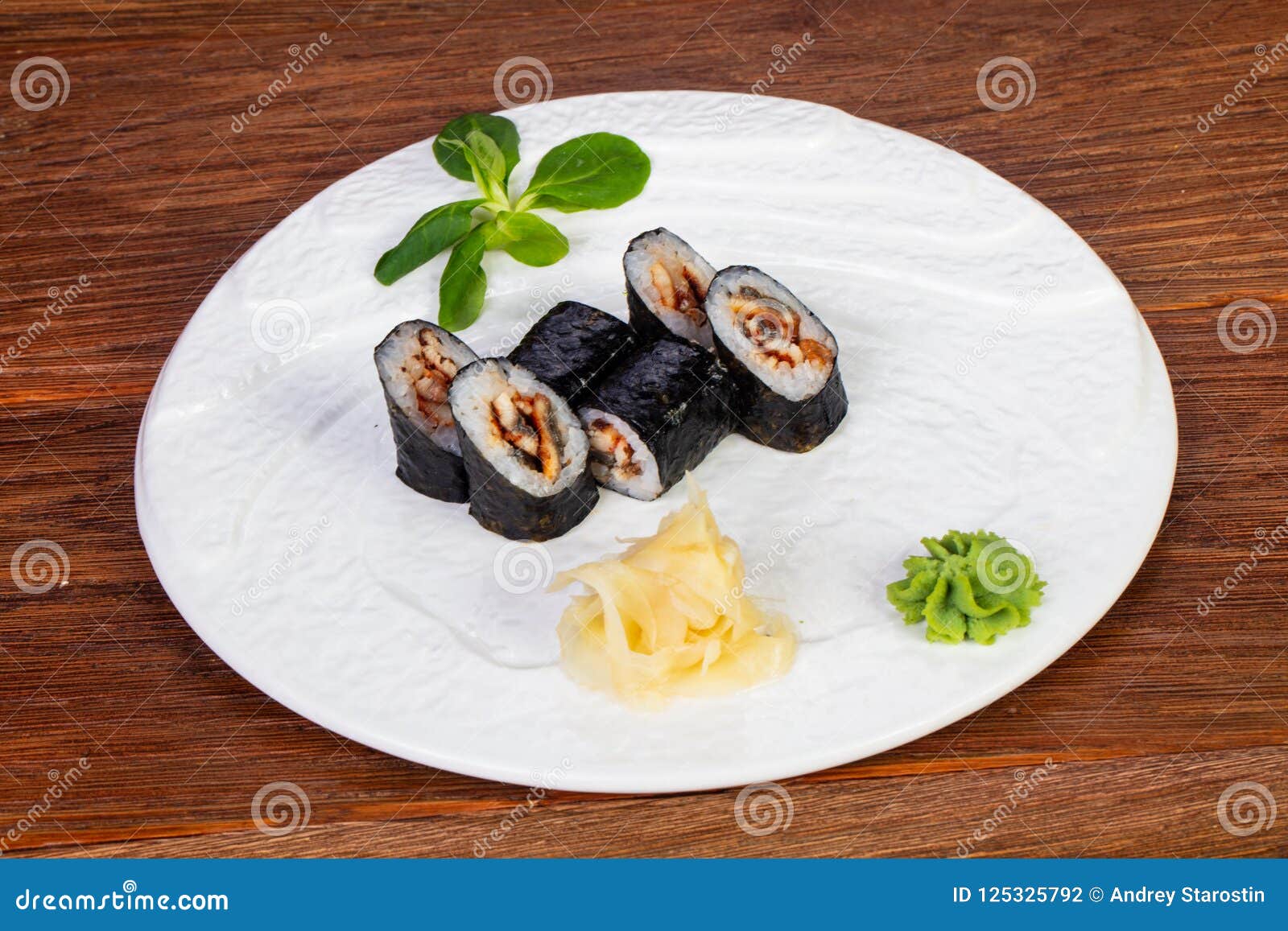 Maki roll Unagi - Eel stock photo. Image of fresh, diet - 125325792