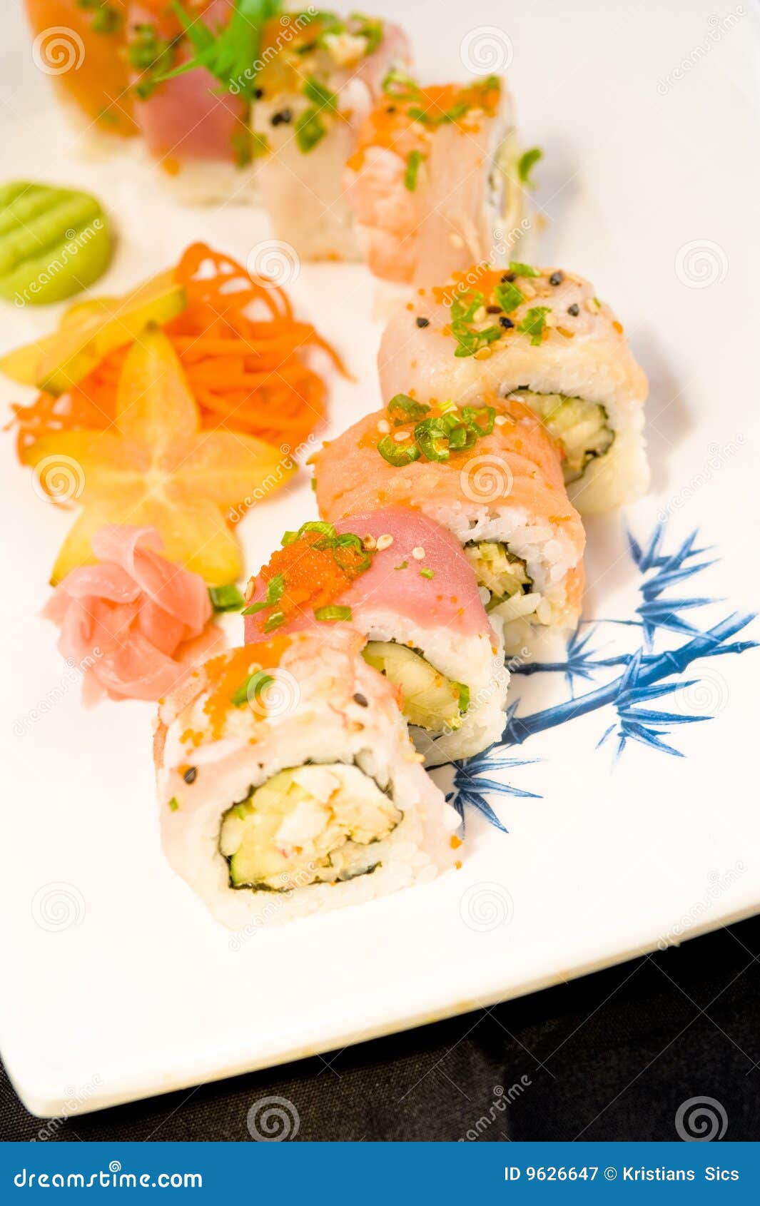 Maki sushi close-up stock image. Image of asia, food, close - 9626647