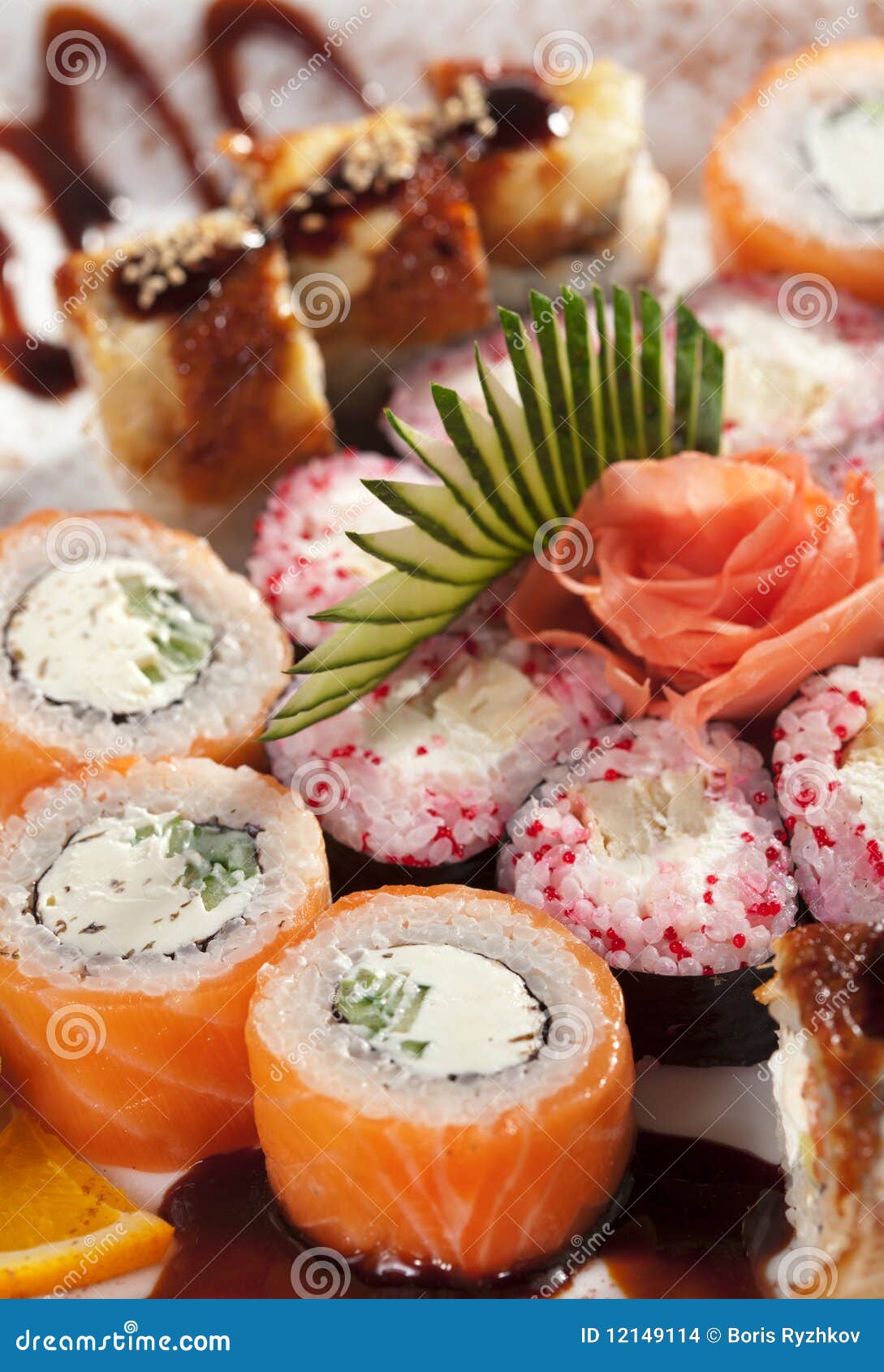 Maki Sushi Set stock photo. Image of oriental, dinner - 12149114