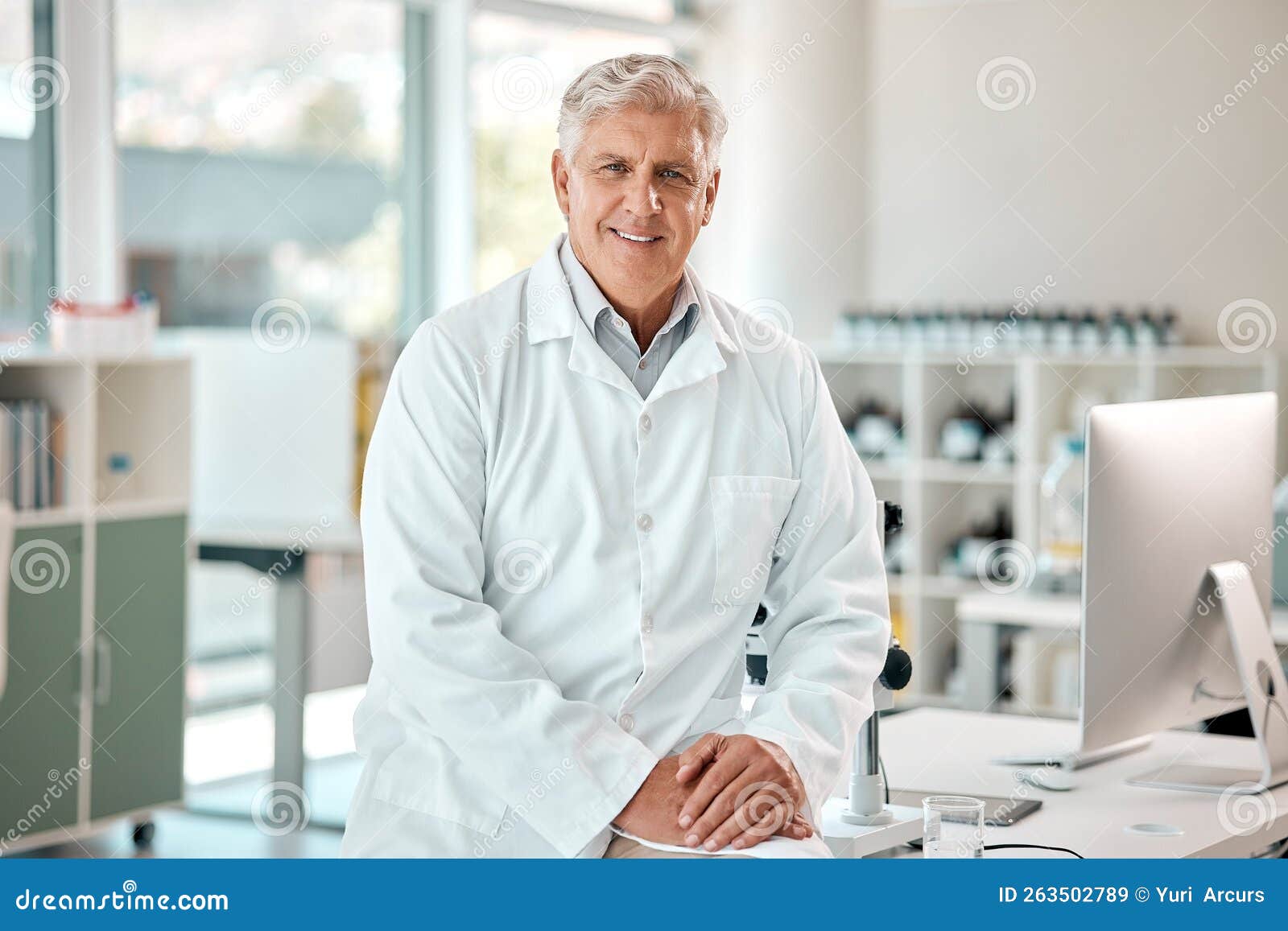 Making Advances in His Field of Study. Portrait of a Senior Scientist ...