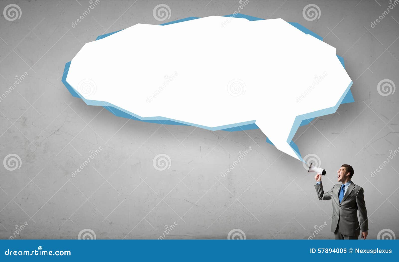 Making announcement stock photo. Image of worker, young - 57894008