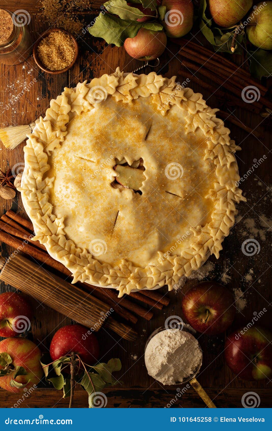 Making apple pie stock photo. Image of fresh, cuisine - 101645258