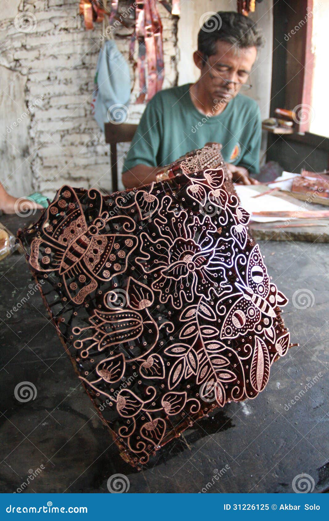 Making batik stamp editorial image. Image of batik, global - 31226125