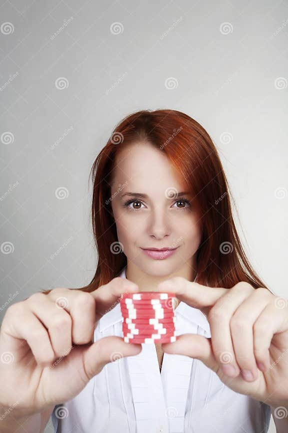 Making a bet stock photo. Image of female, inviting, face - 21673808