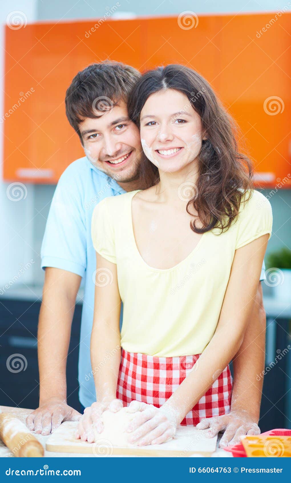 Making bread stock image. Image of bakery, looking, family - 66064763