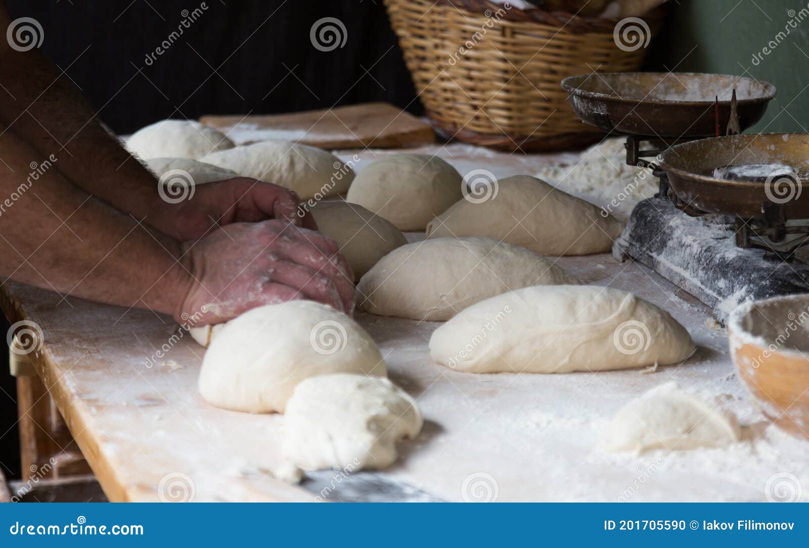 Making of bread stock photo. Image of cooking, fresh - 201705590