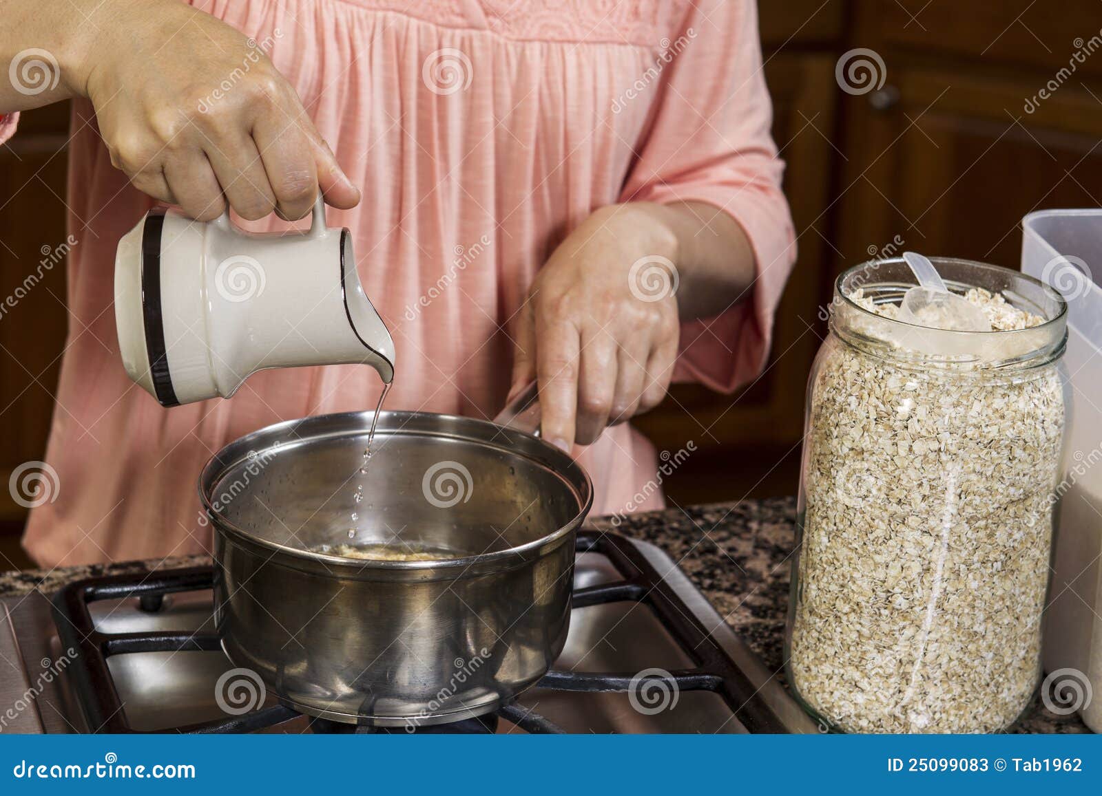 Making Breakfast with Adding Water Stock Image - Image of iron, cooking ...