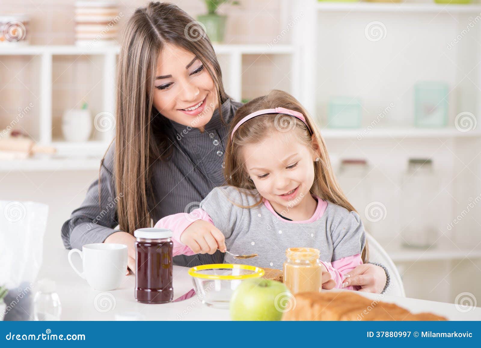 Making Breakfast in the Morning Stock Image - Image of happiness ...