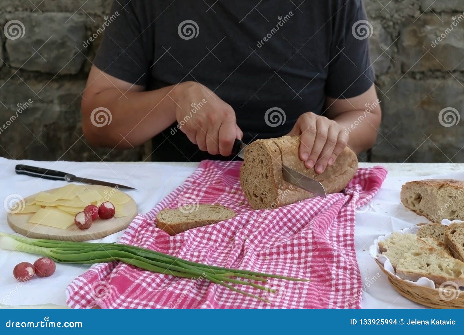 Making Breakfast stock photo. Image of home, male, breakfast - 133925994