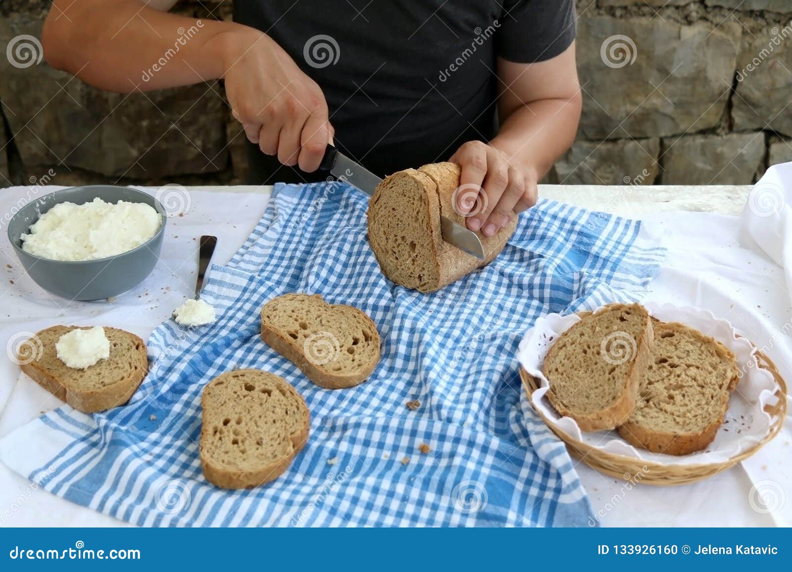 Making Breakfast stock photo. Image of delicious, knife - 133926160