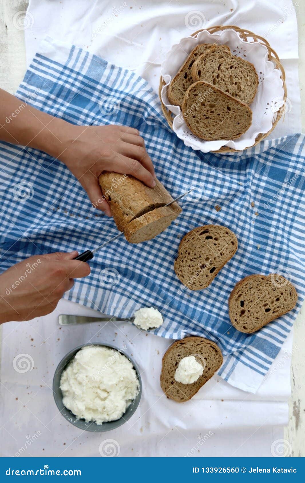 Making Breakfast stock photo. Image of bread, focus - 133926560