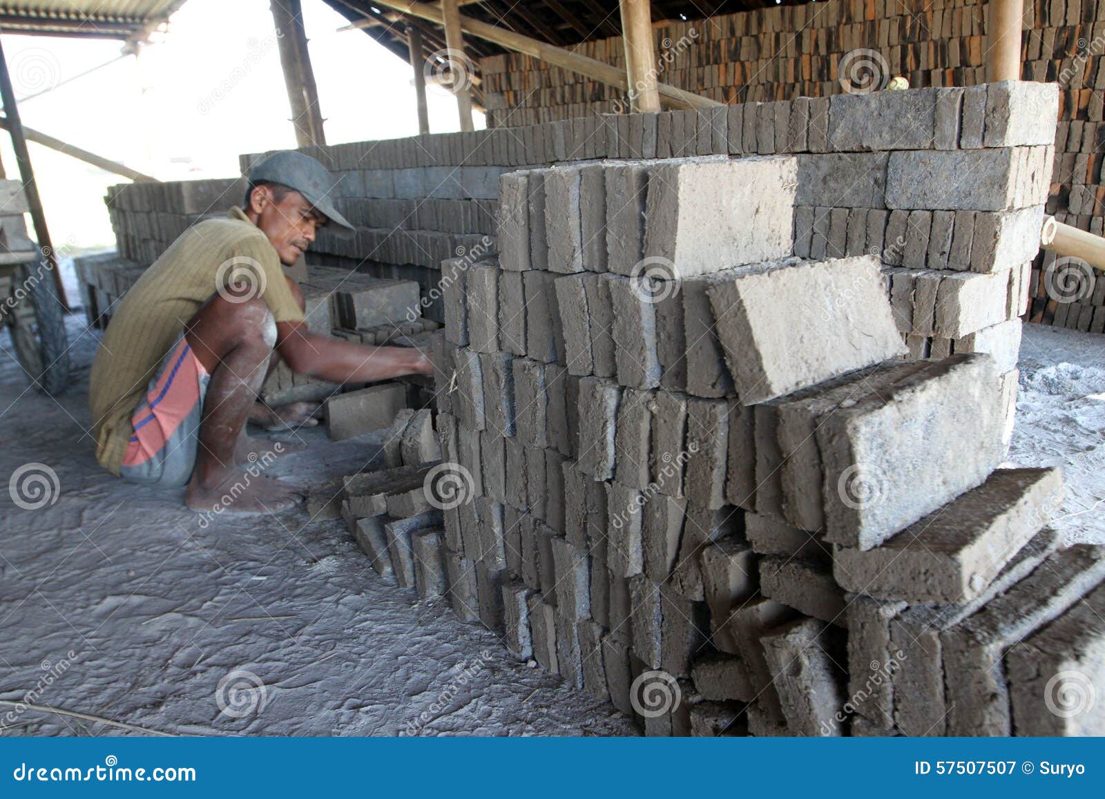 Making bricks editorial photography. Image of java, bricklayer - 57507507