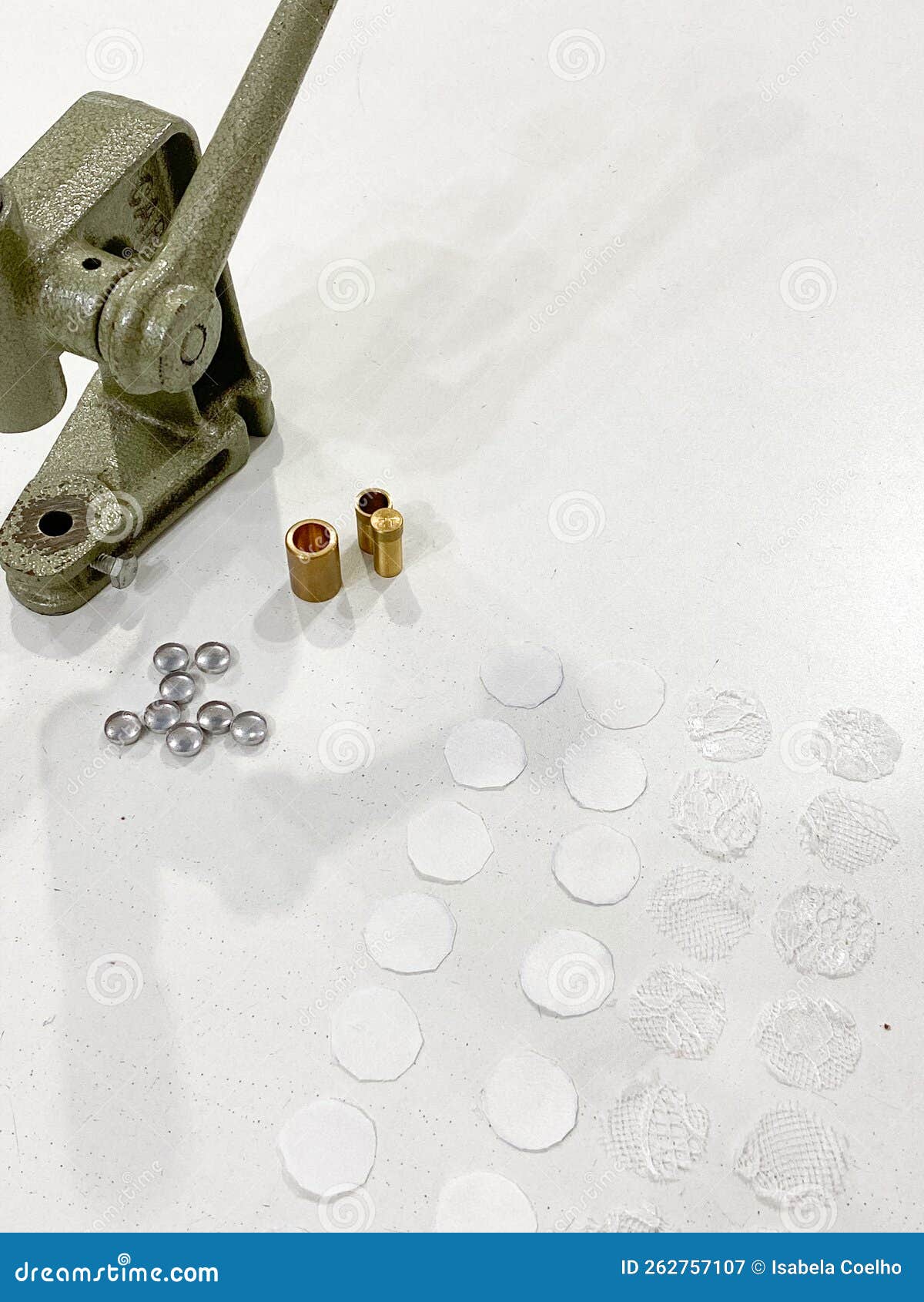 Making buttons stock image. Image of buttons, machine - 262757107