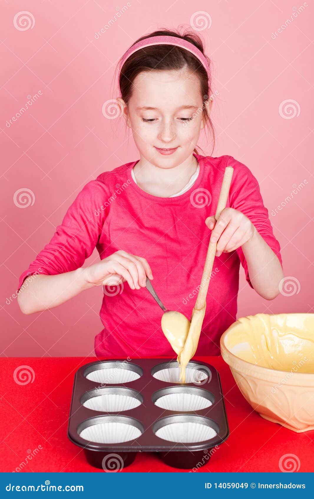 Making a cake stock image. Image of girl, child, years - 14059049