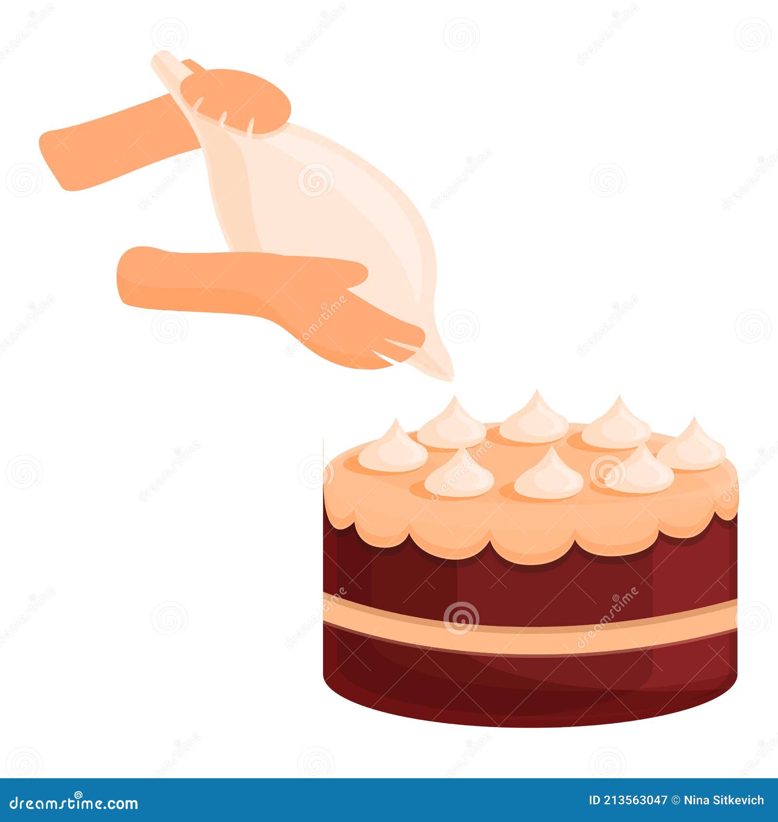 Making Cake Icon, Cartoon Style Stock Vector - Illustration of food ...