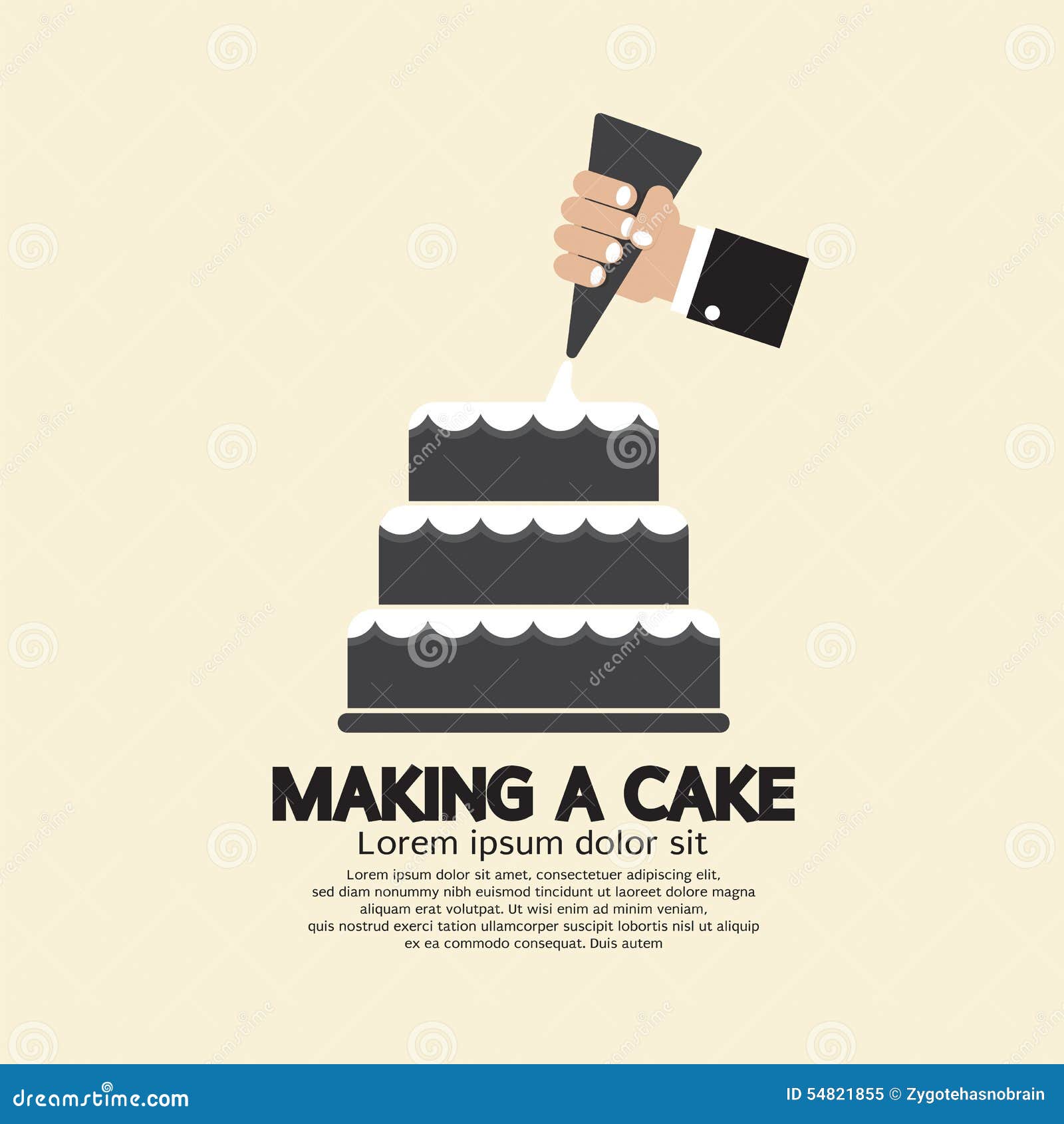 Making a Cake stock vector. Illustration of cook, bakery - 54821855