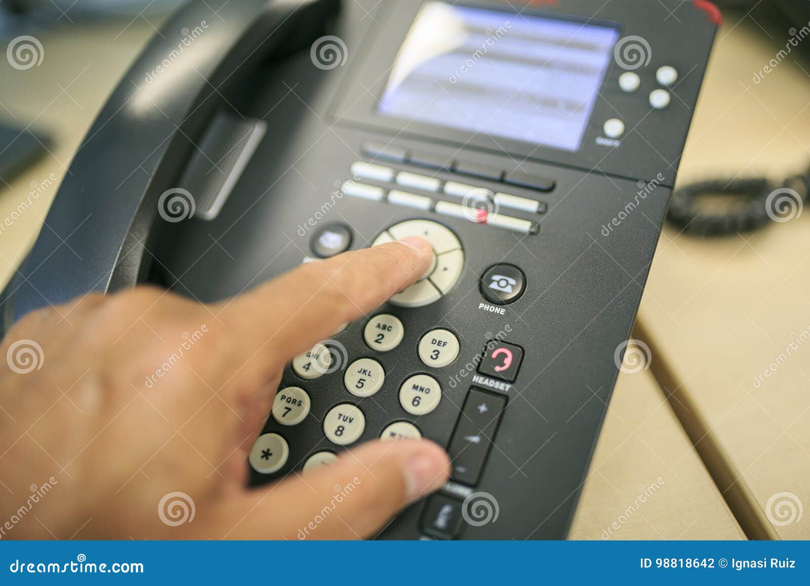 Making a Call in a Black Telephone Stock Photo - Image of detail ...