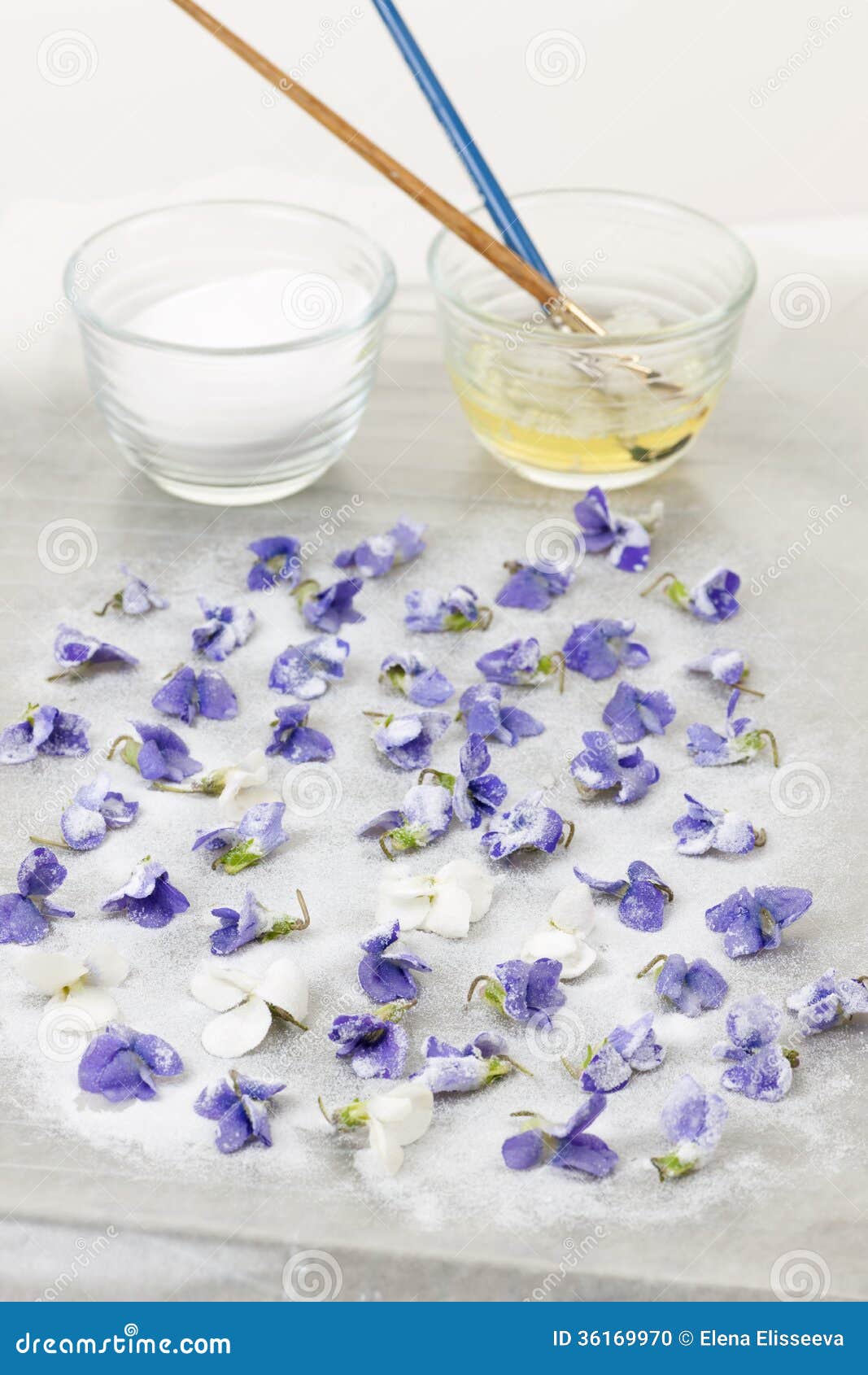 Making candied violets stock photo. Image of food, dessert - 36169970