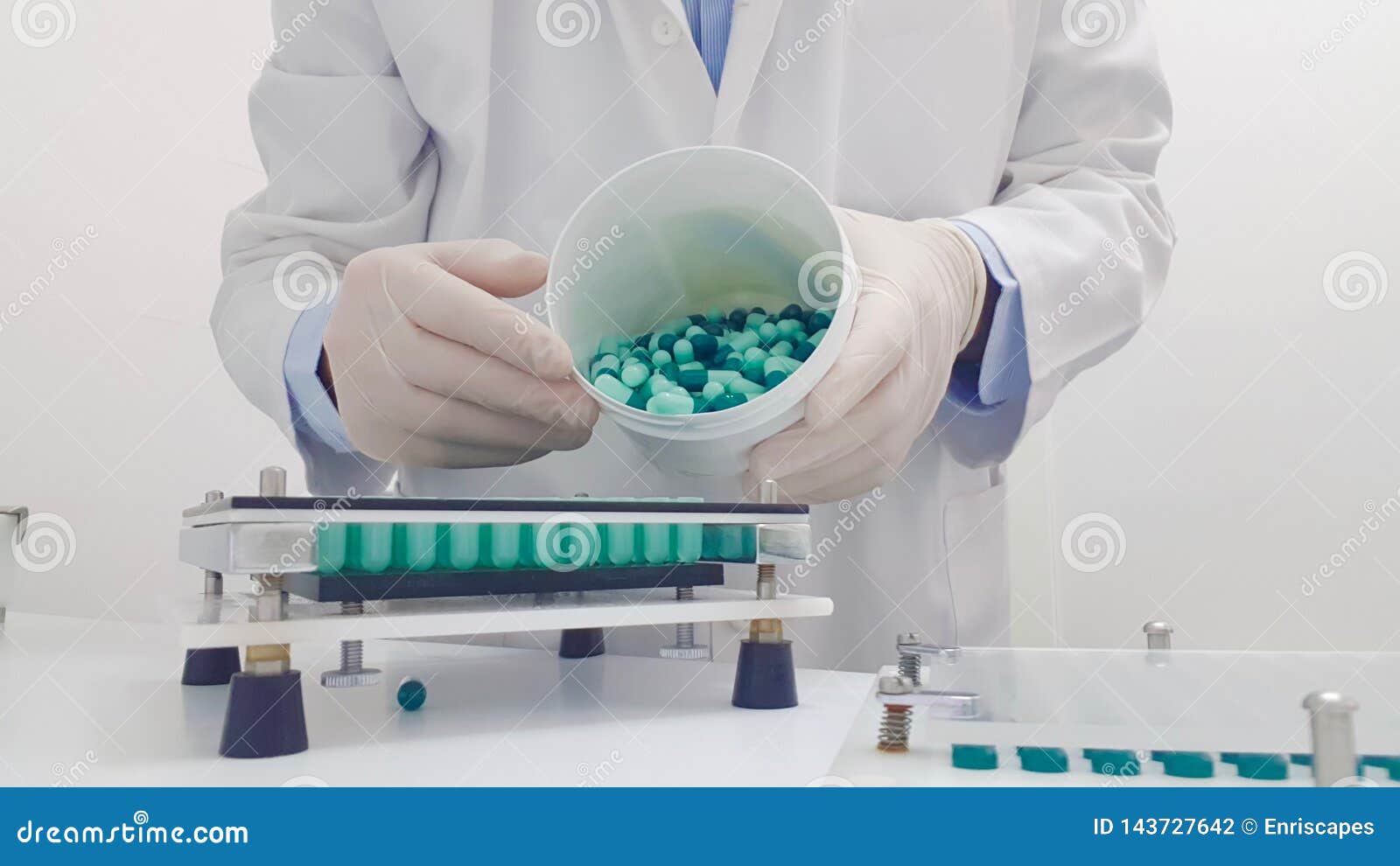 Capsule making machine stock photo. Image of treatment - 143727642